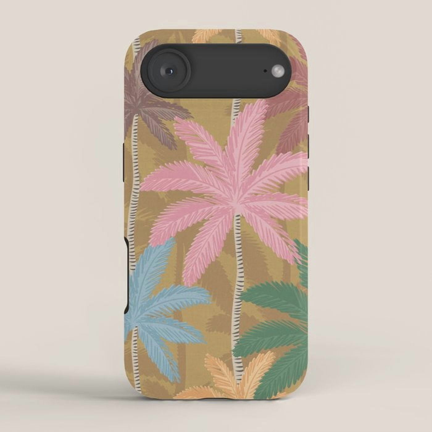 Tough Case Compatible with Apple iPhone Series, Gold Retro Botanical ...
