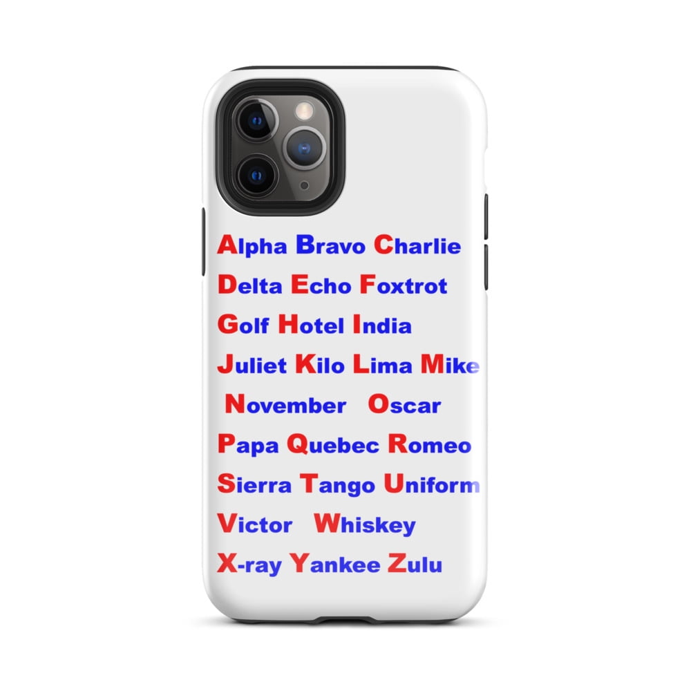 Tough Case for iPhone® NATO Phonetic Alphabet (iPhone 11 Pro) - Walmart.com