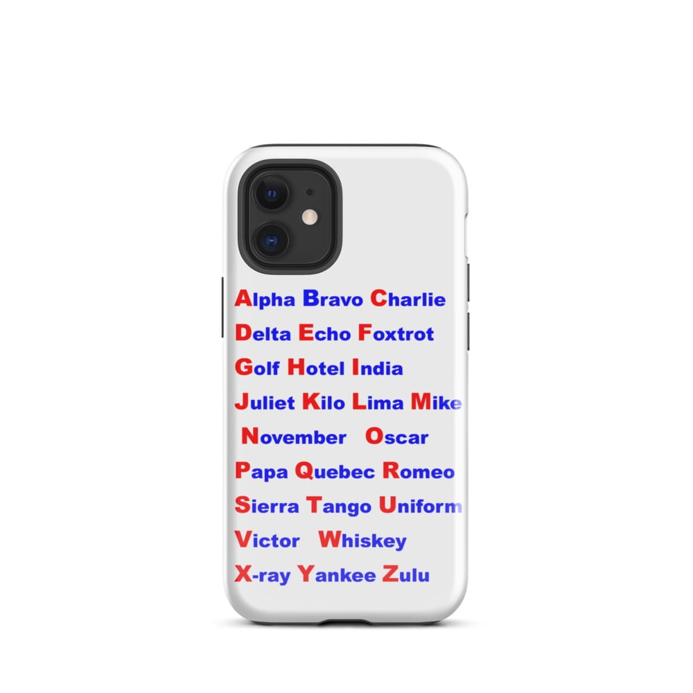 Tough Case for iPhone® NATO Phonetic Alphabet (iPhone 12 mini ...