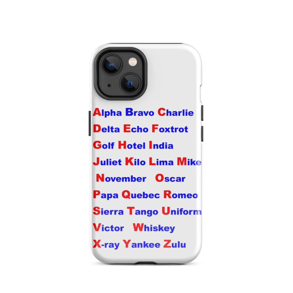 Tough Case for iPhone® NATO Phonetic Alphabet (iPhone 14) - Walmart.com