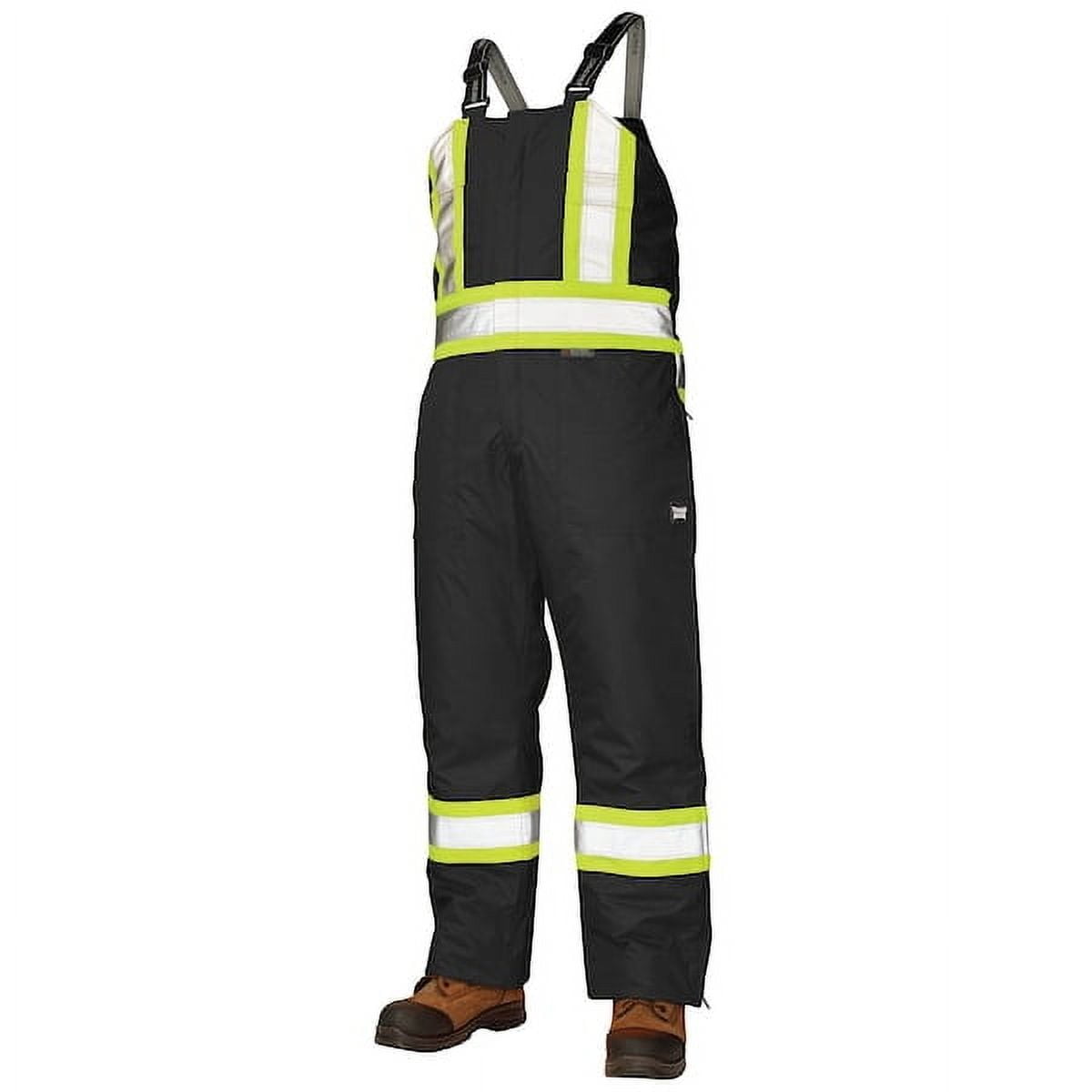 Tough Duck Hi-Vis Insulated Bib Overalls,Black,4XL S79831 - Walmart.com