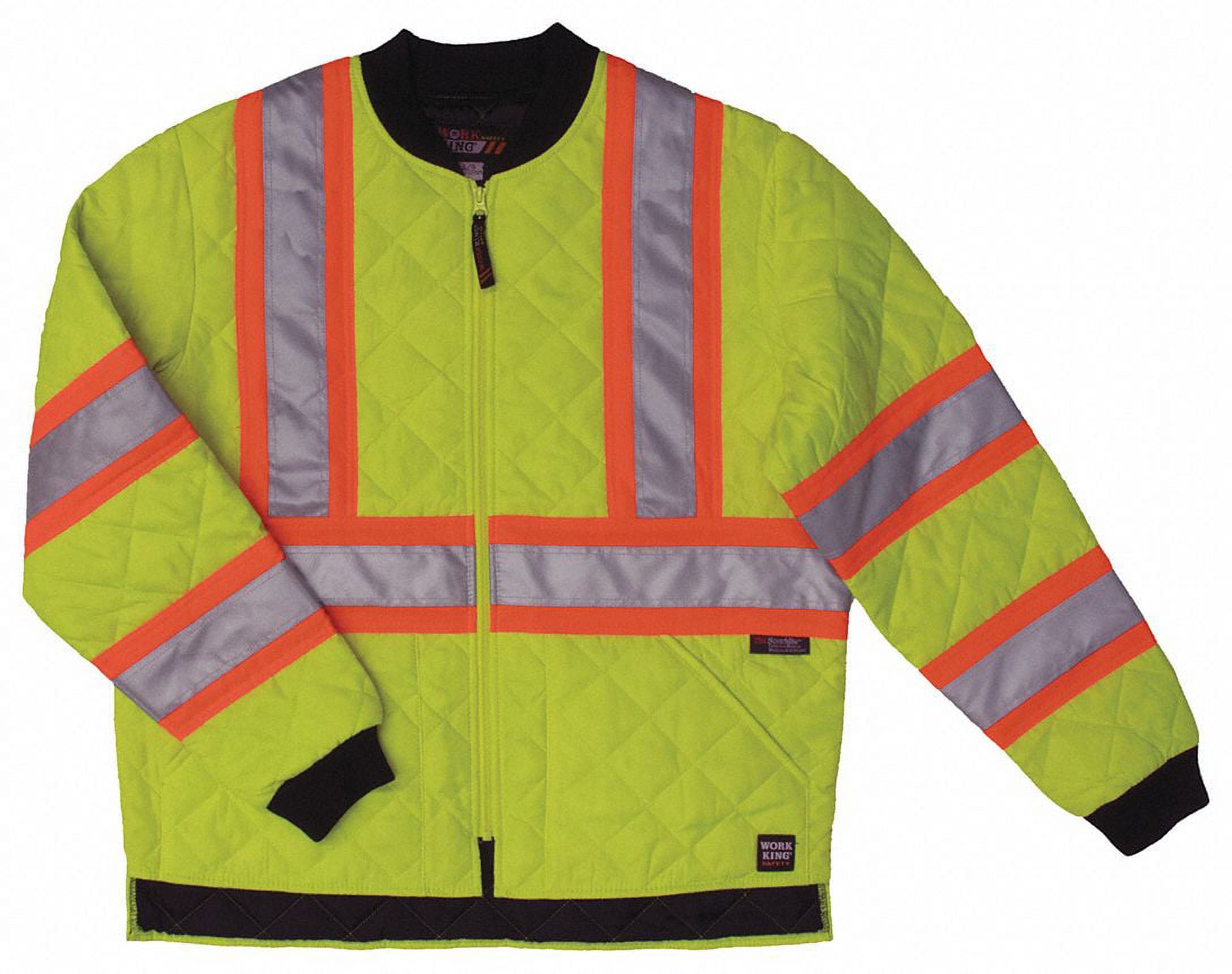 Richlu S43221FLGR3X Yellow & Green Quilted Safety Jacket with 2 inch ...
