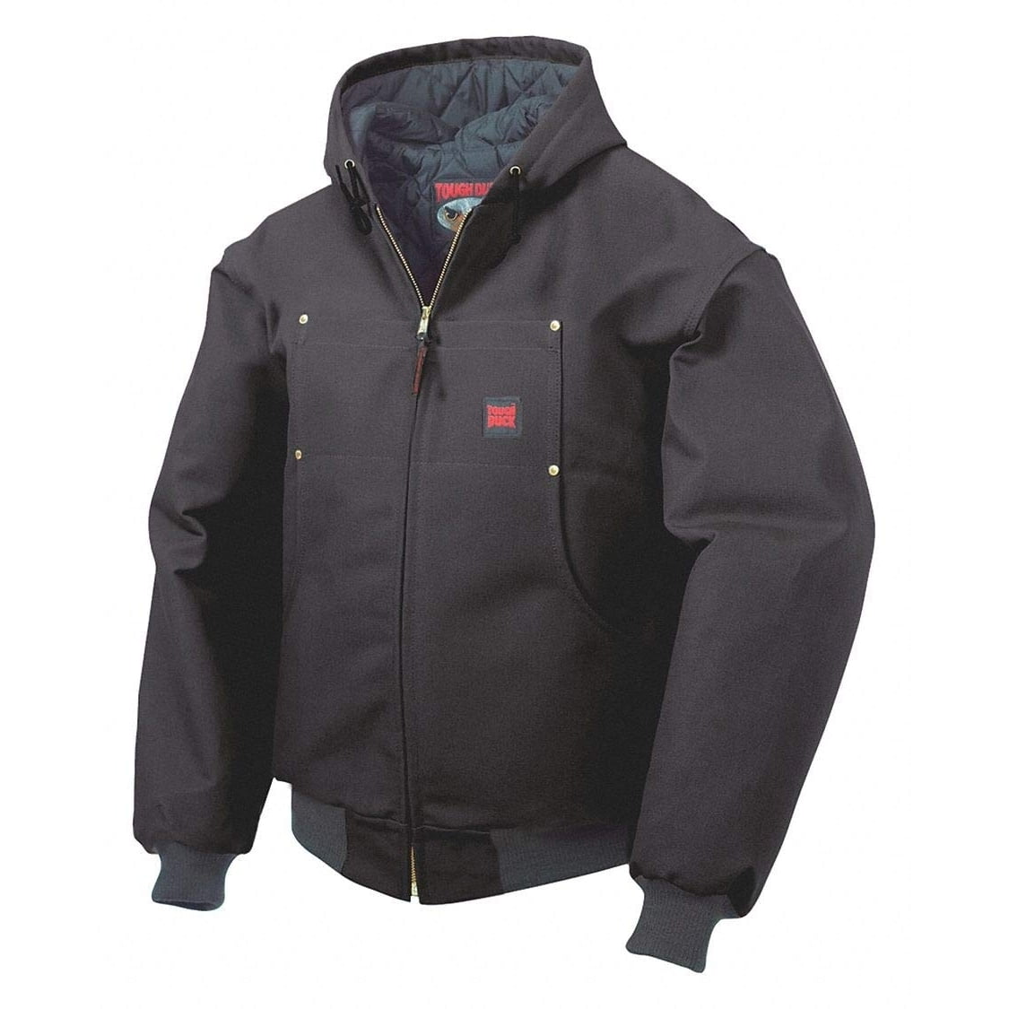Tough Duck Mens Hooded Bomber Jacket BLACK - Walmart.com
