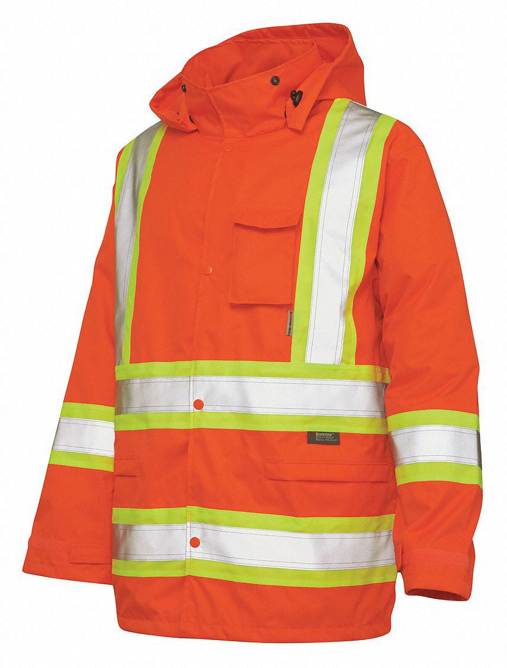 Tough Duck Rain Jacket with Hood,Hi-Vis Orng,S S37211 - Walmart.com