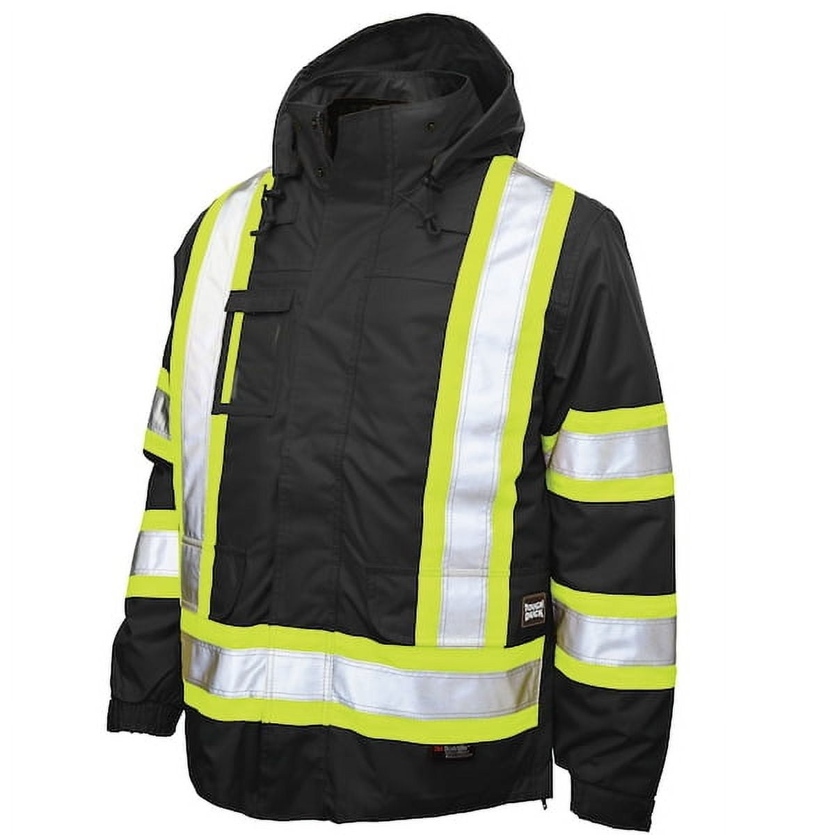 Richlu S42651BL2XLT 5-in-1 Saftey Stripes Black System Jacket with 2 ...