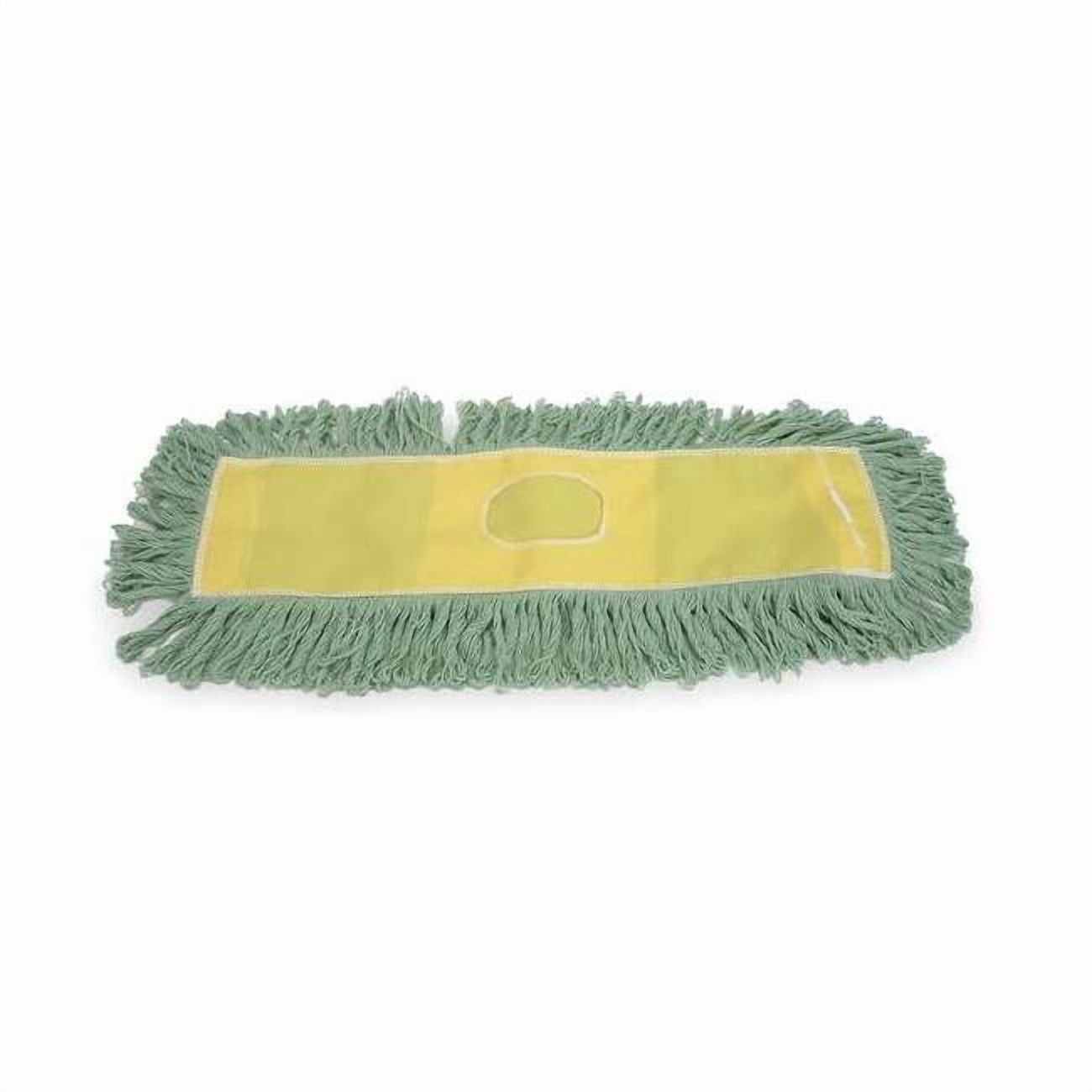 36 in L Dust Mop, Slide On Connection, Looped-End, Green, Cotton ...