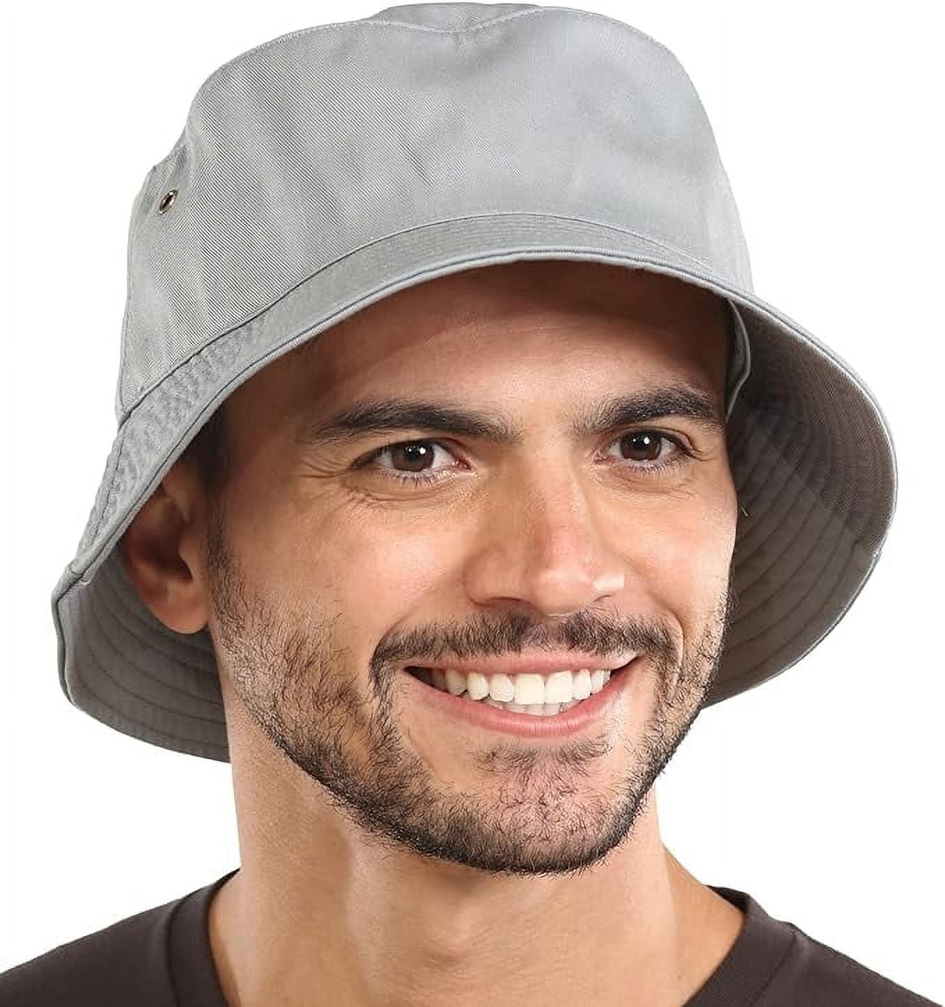 Tough Headwear Bucket Hats - Lightweight Gray Sun Hats for Men and ...