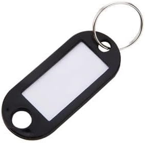 Tough Plastic Key Tags with Label Window and Ring, Container for Key ...