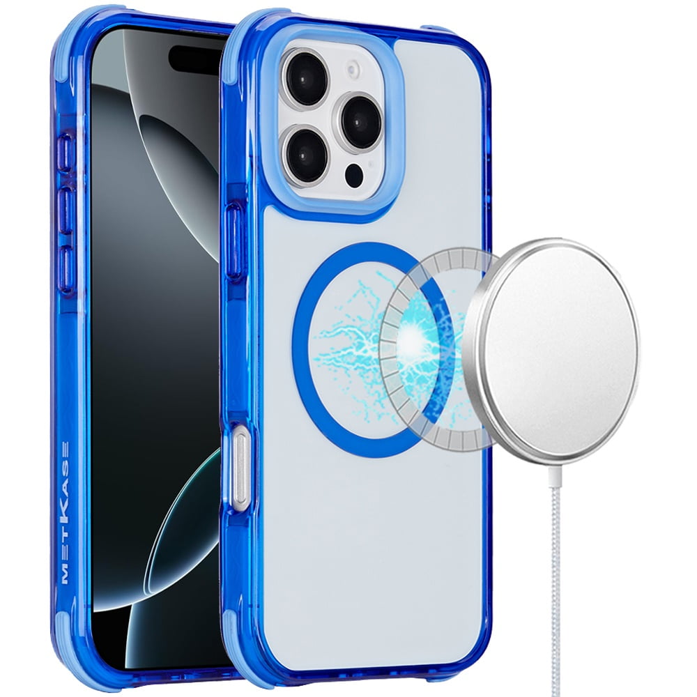 Tough Shield Transparent Case with MagSafe for iPhone 16 Pro - Blue ...