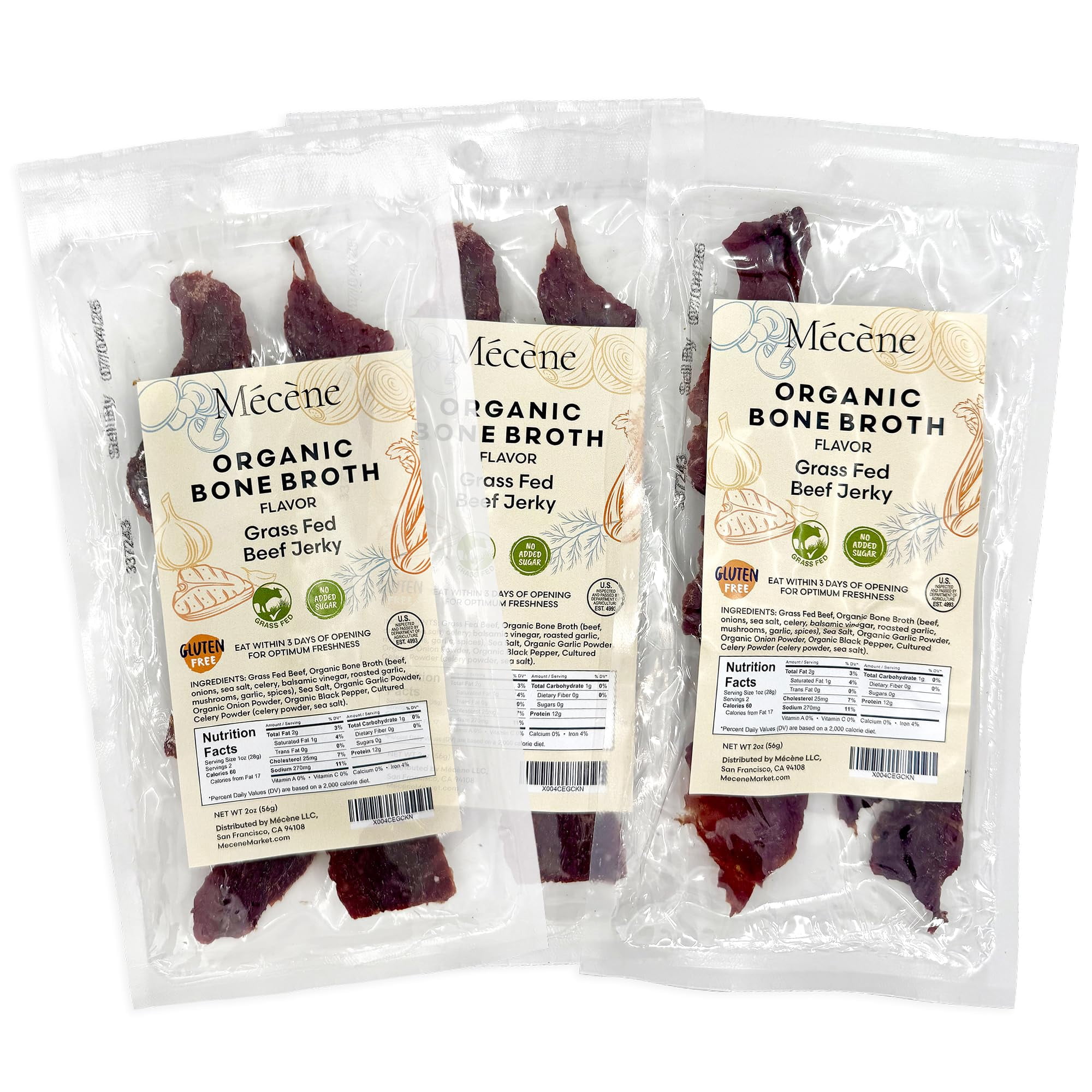 Tough To Chew: Organic Bone Broth Beef Jerky – Grass-Fed, Zero Sugar ...