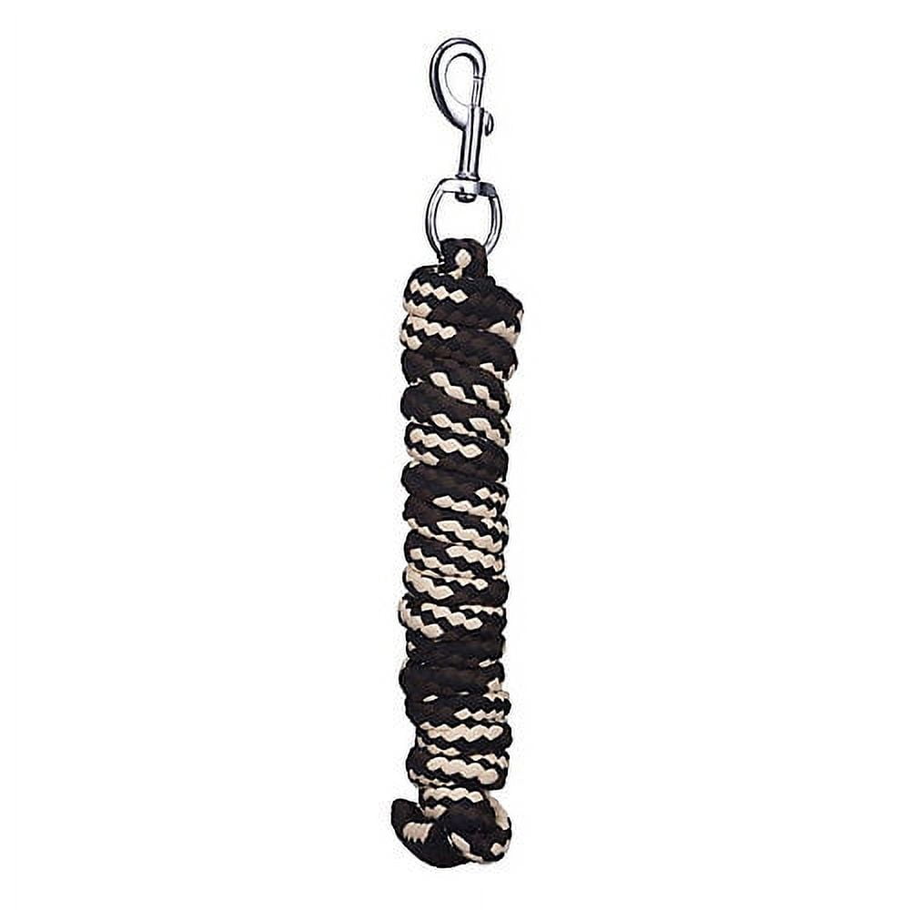Tough1 Braided Soft Poly Lead Rope 8ft Black/Tan/B - Walmart.com