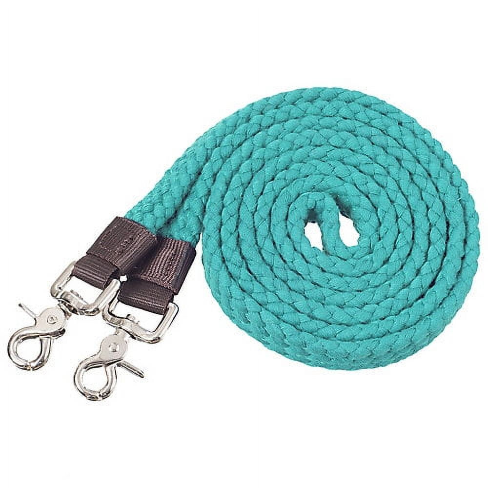 Tough1 Flat Cotton Roping Reins 7ft Turquoise - Walmart.com