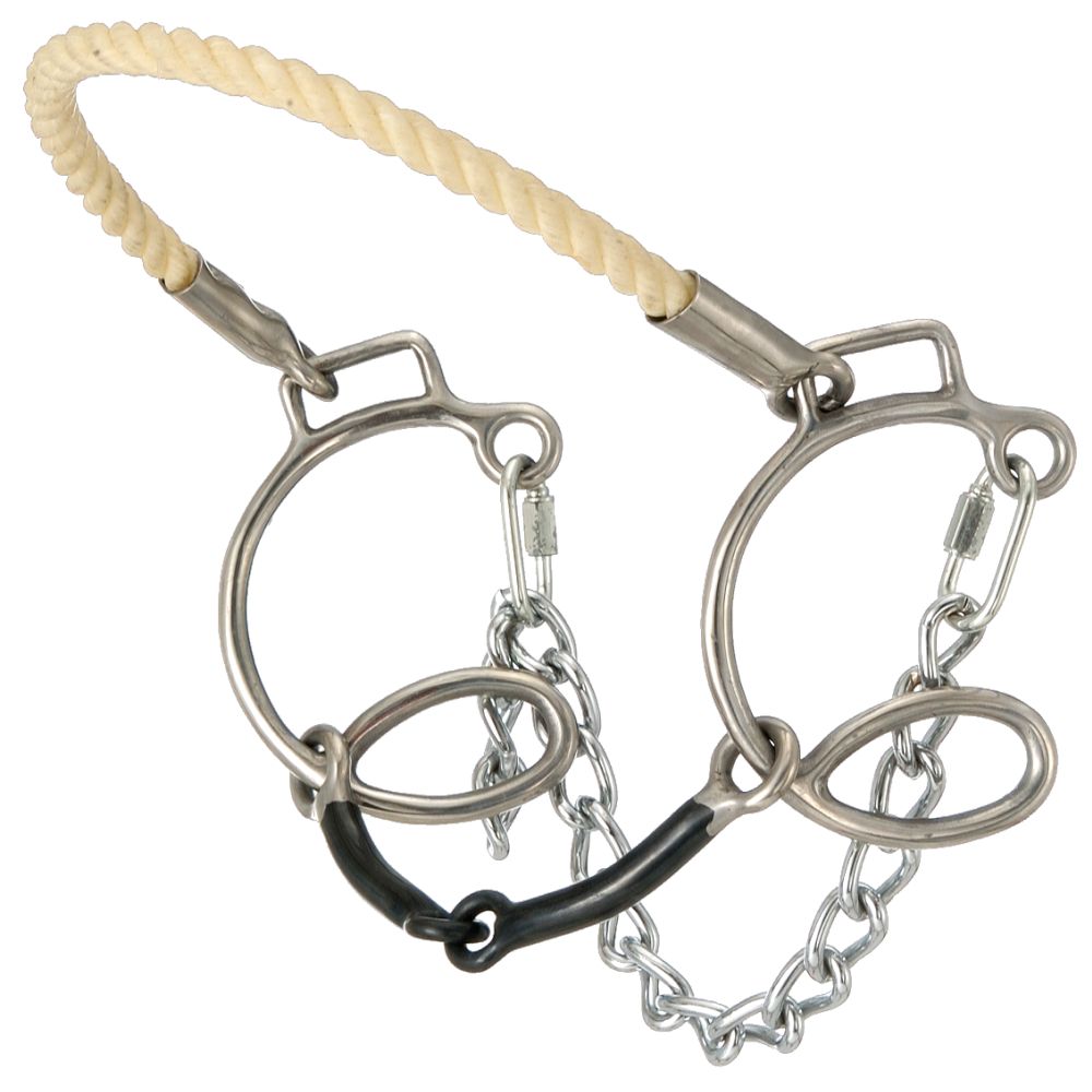 Tough1 Six Cheek Sweet Iron Snaffle with Rope Nose, 5 1/2" - Walmart.com