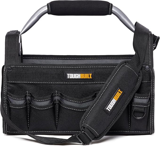 ToughBuilt – 15" Builder Tool Tote, Heavy-Duty Open-Top 1680D Ballistic ...