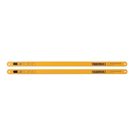 ToughBuilt - 2 Pack 12-Inch Hacksaw Blades 24 TPI, High-Carbon Steel ...