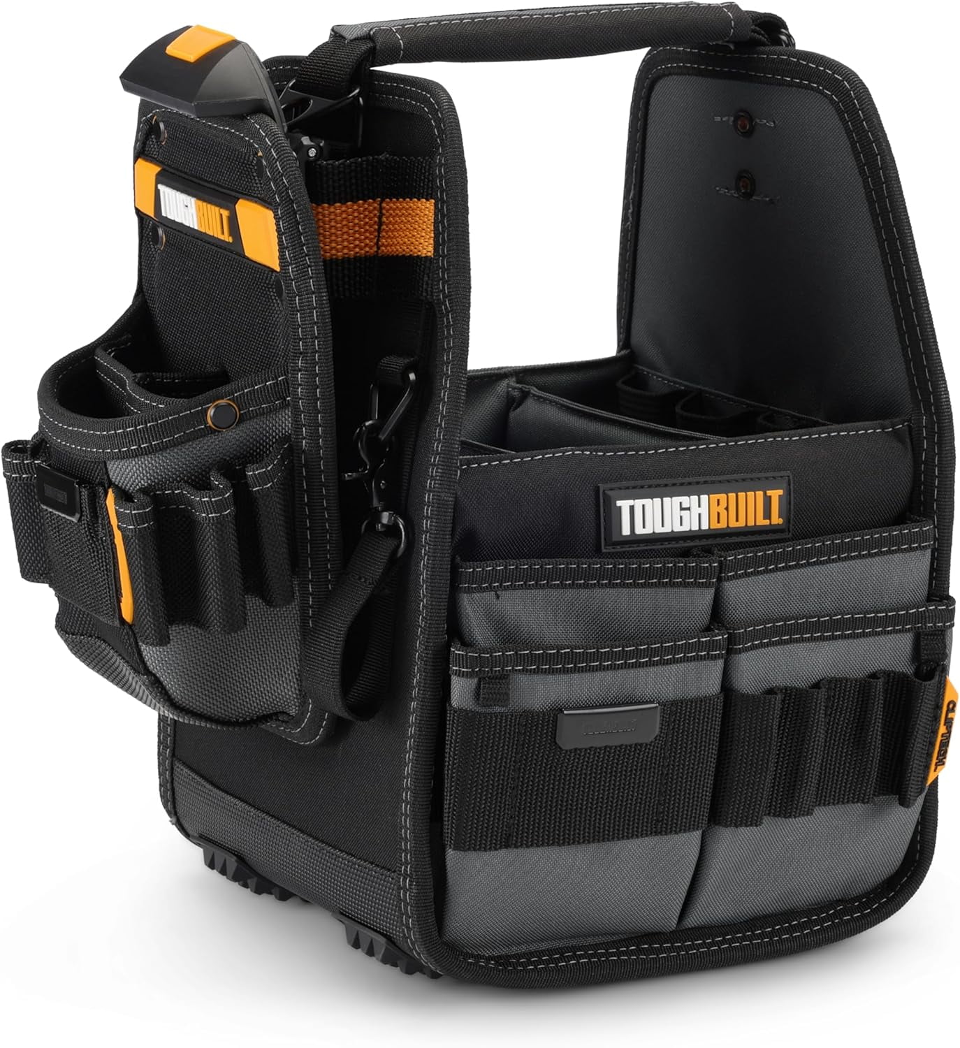 ToughBuilt - 8" Tote Pouch with ClipTech ™ 31 Pockets and Loops, Rivet Reinforcement, Includes ...