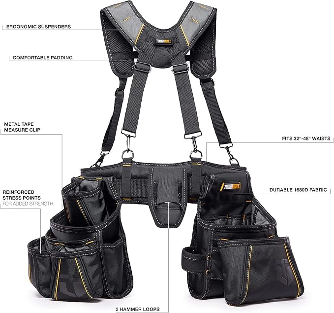 ToughBuilt Pro Carpenter Suspension Rig with Pockets TB-302-6 - Walmart.com