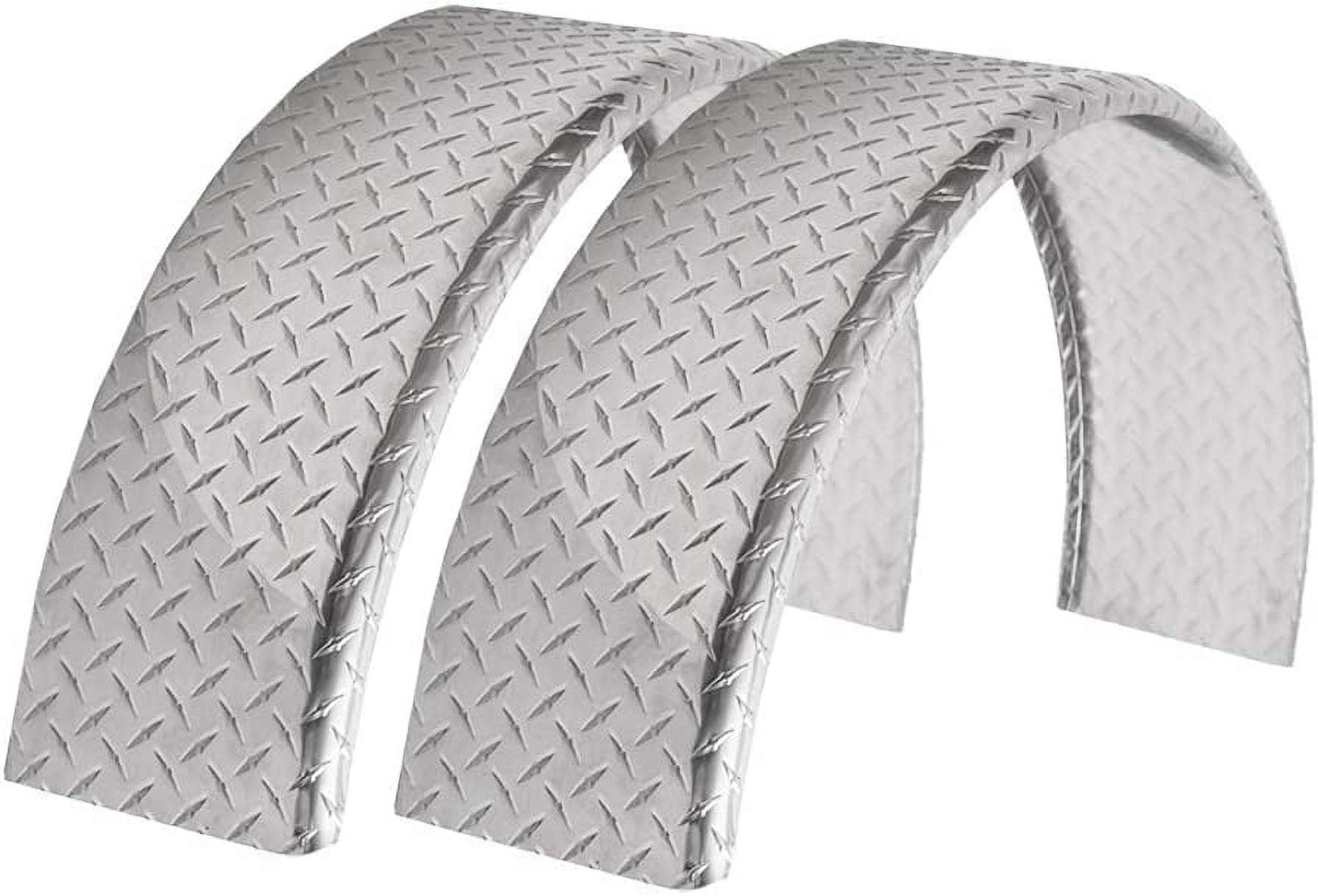 ToughGrade 2-Pack Aluminum Diamond Plate Round Top Fender 10" X 34" X ...