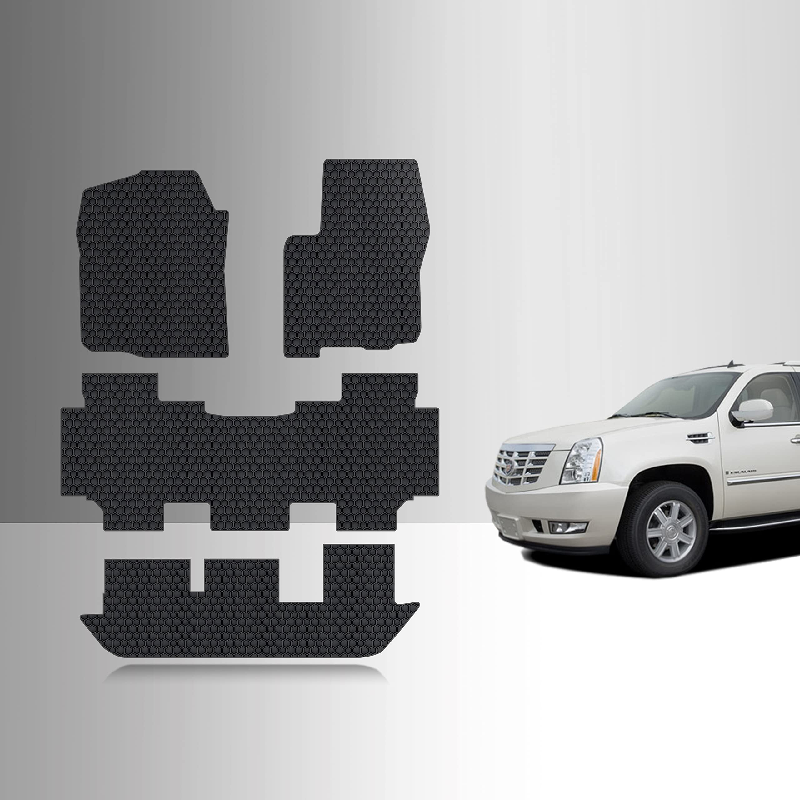 ToughPRO Front + 2nd Row + 3rd Row Mats Compatible with Cadillac ...