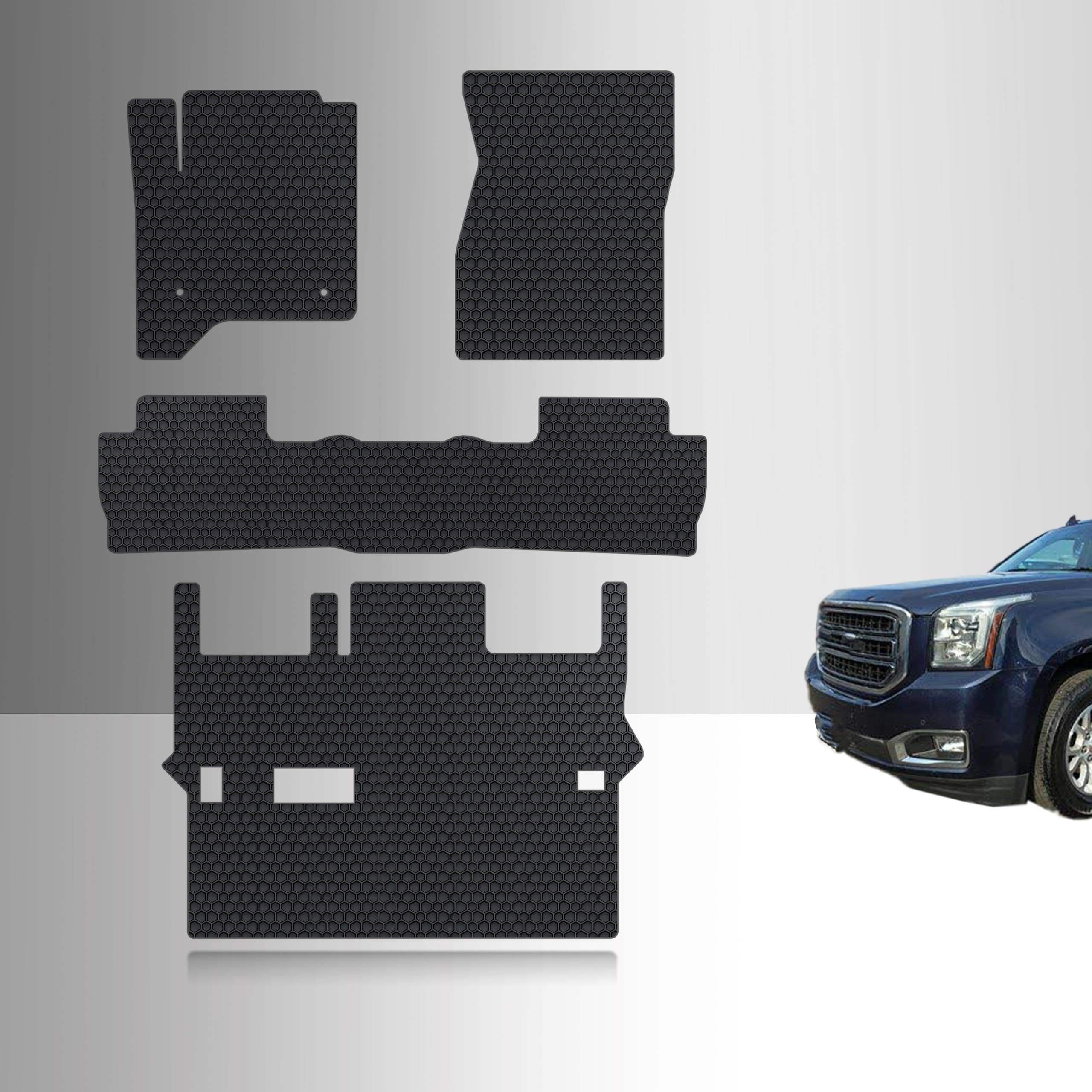 ToughPRO Front + 2nd Row + 3rd Row Mats Compatible with Cadillac ...