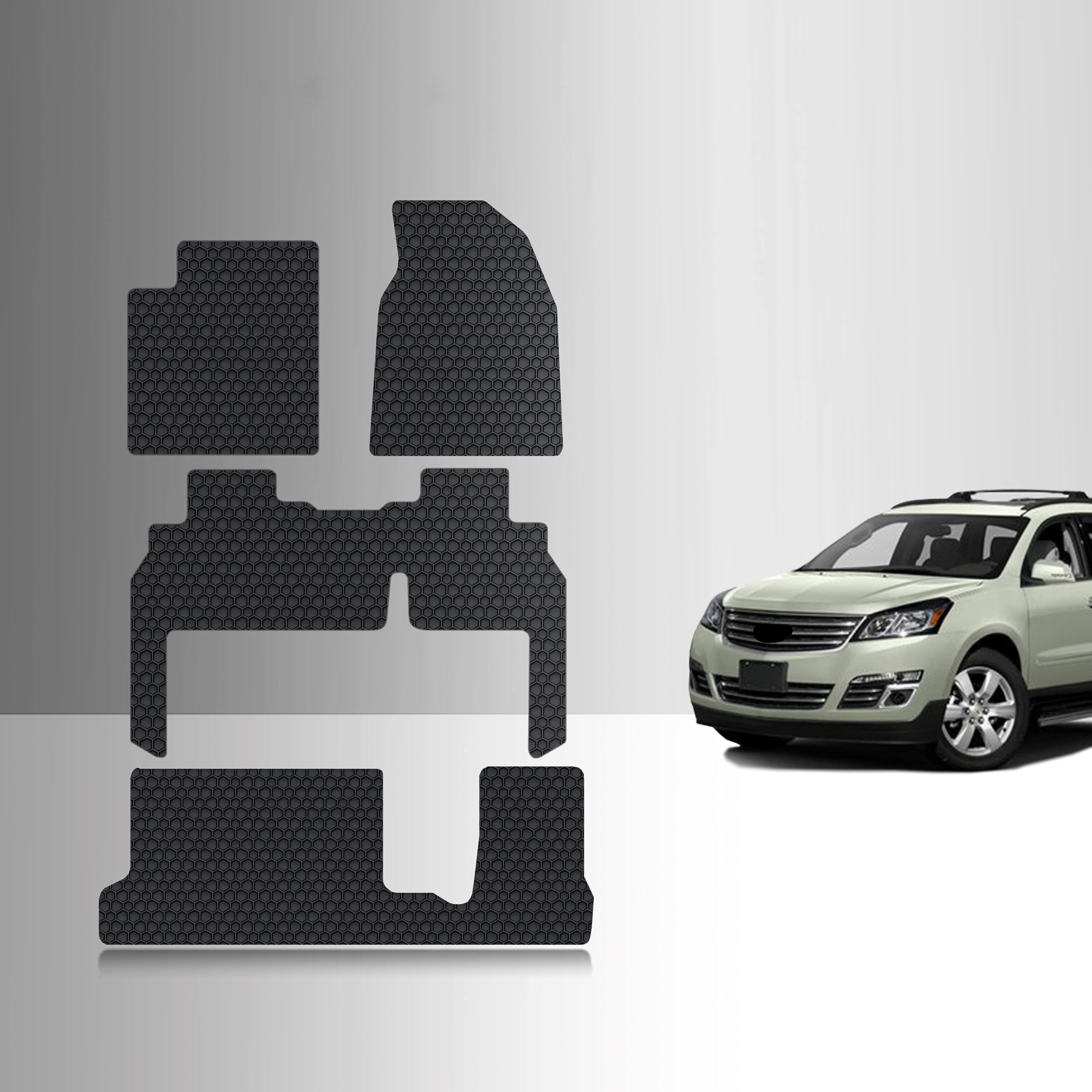 ToughPRO Front + 2nd Row + 3rd Row Mats Compatible with Chevrolet ...