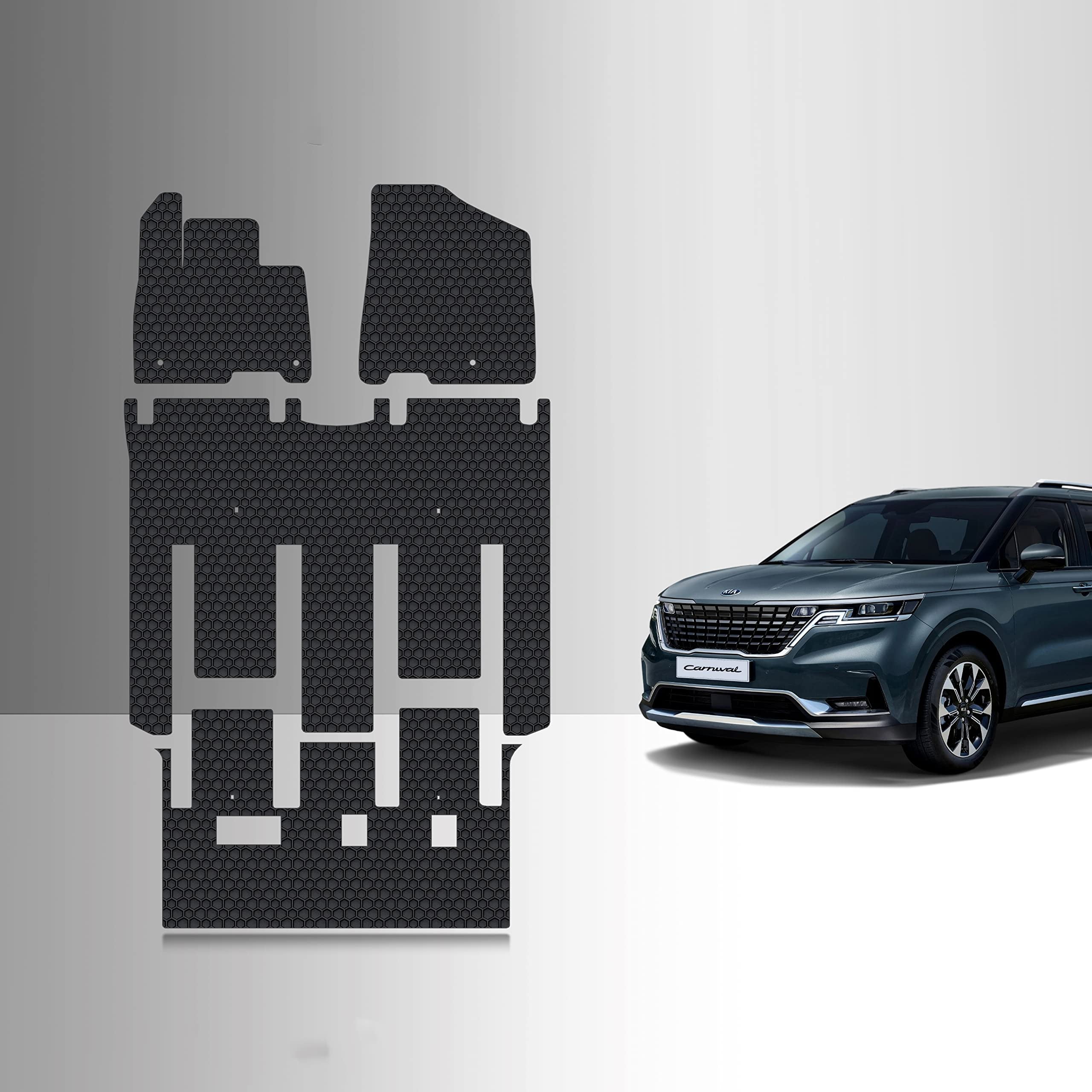 ToughPRO Front + 2nd Row + 3rd Row Mats Compatible with KIA Carnival ...