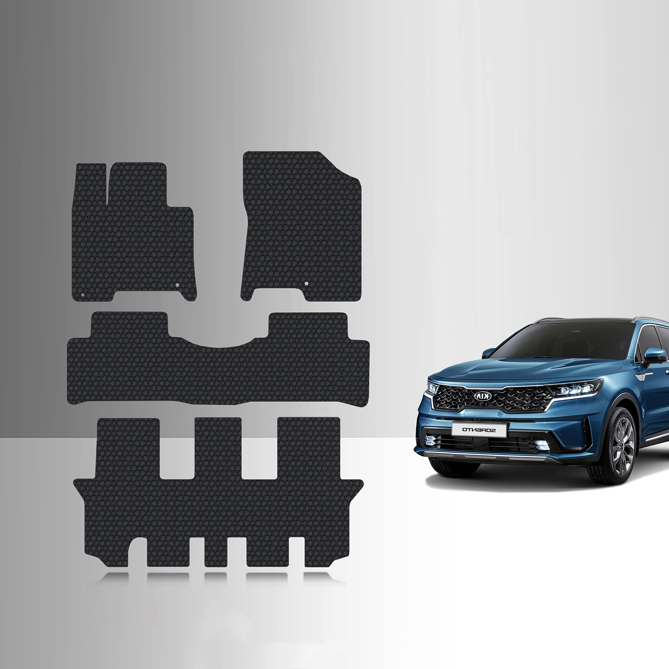 ToughPRO Front + 2nd Row + 3rd Row Mats Compatible with KIA Sorento ...