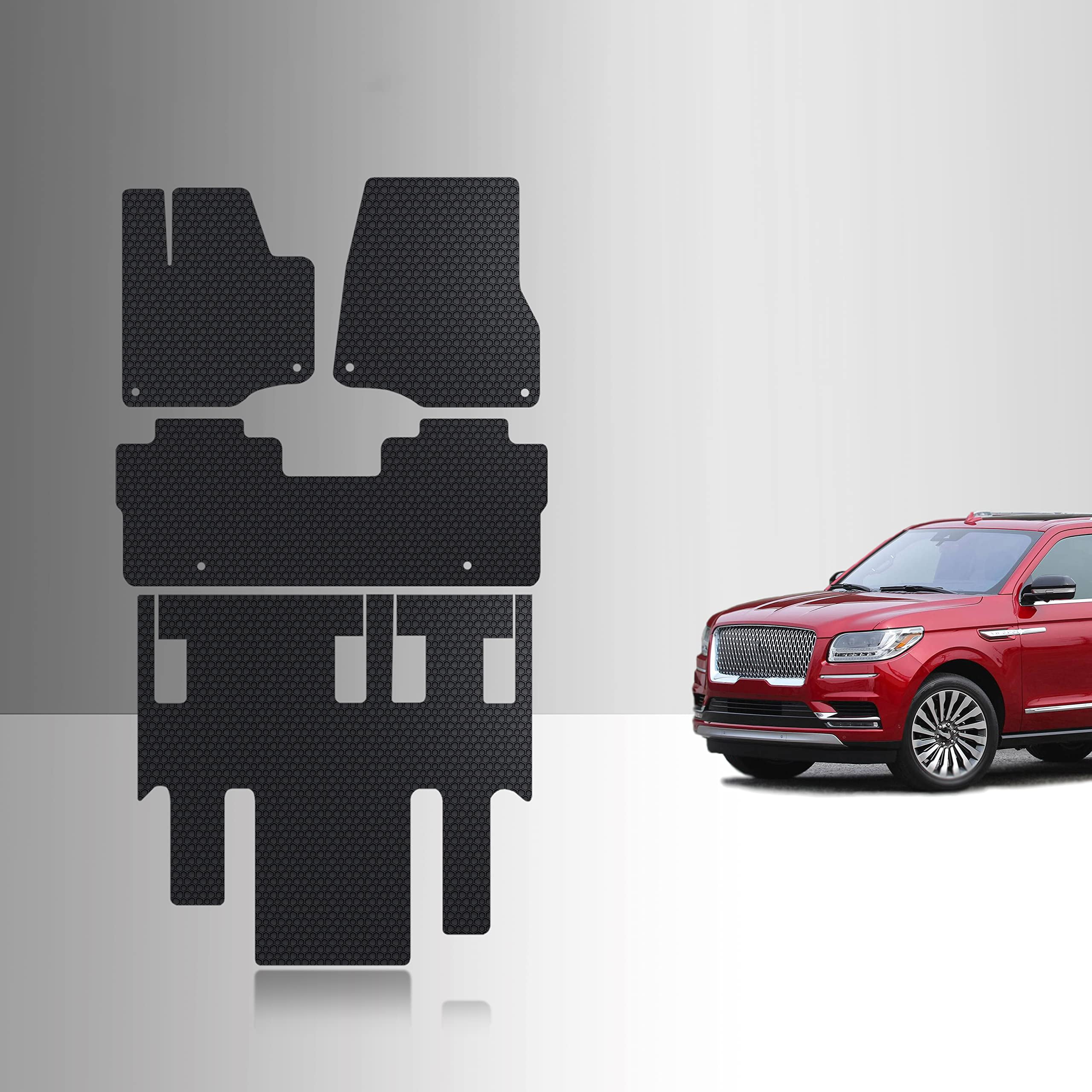 ToughPRO Front + 2nd Row + 3rd Row Mats Compatible with Lincoln ...