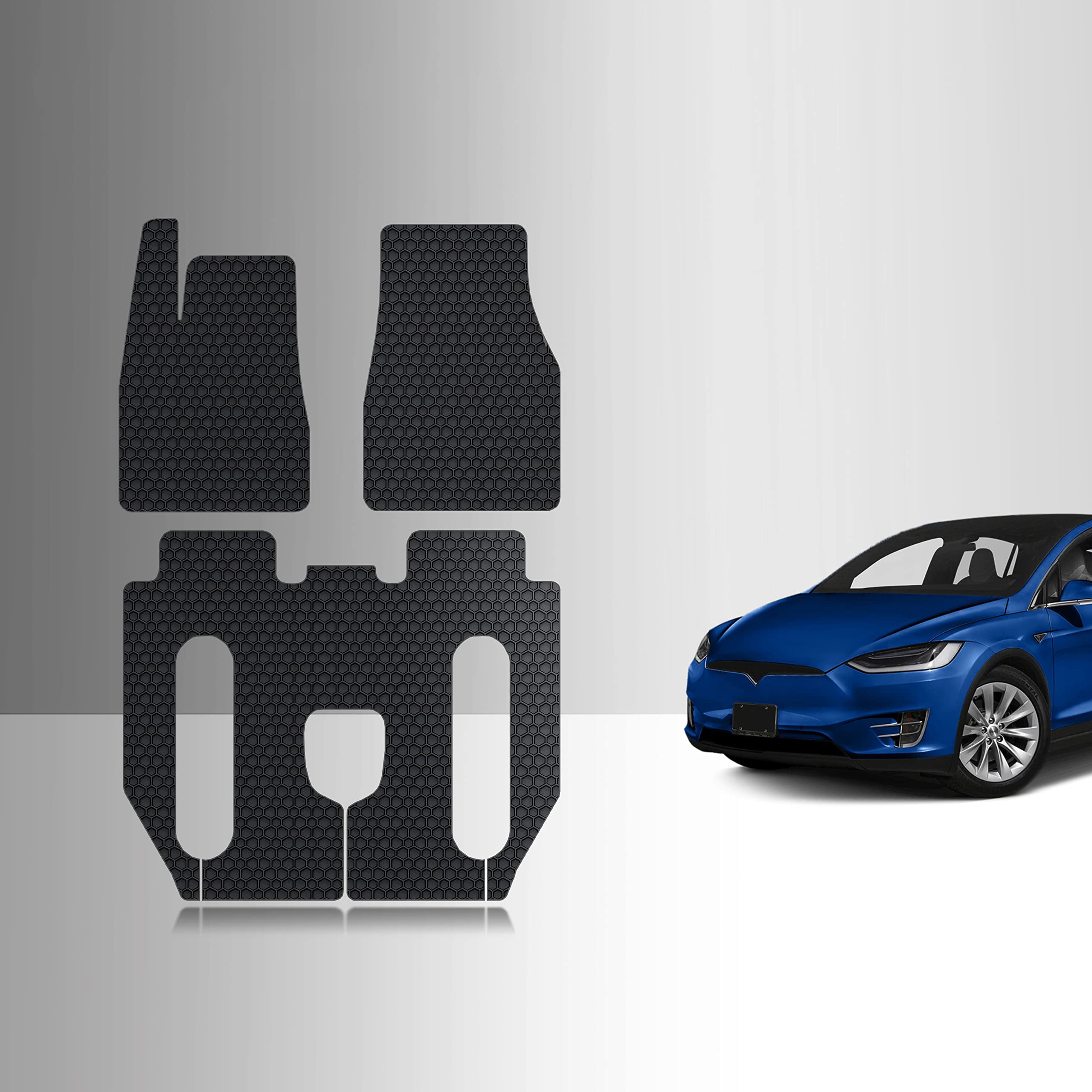 ToughPRO Front + 2nd Row + 3rd Row Mats Compatible with Tesla Model X ...