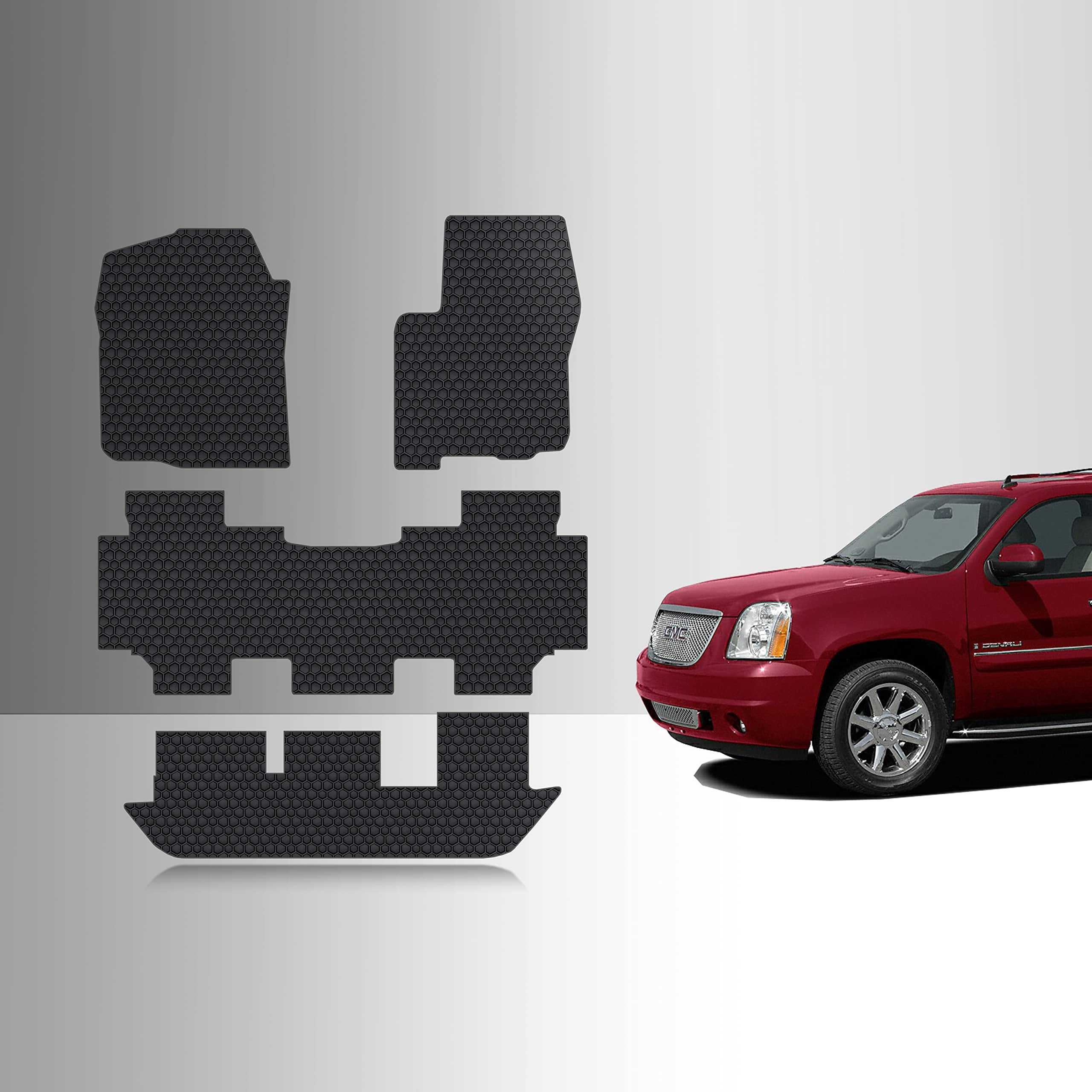 ToughPRO Front + 2nd Row + 3rd Row Mats Compatible with GMC Yukon XL ...