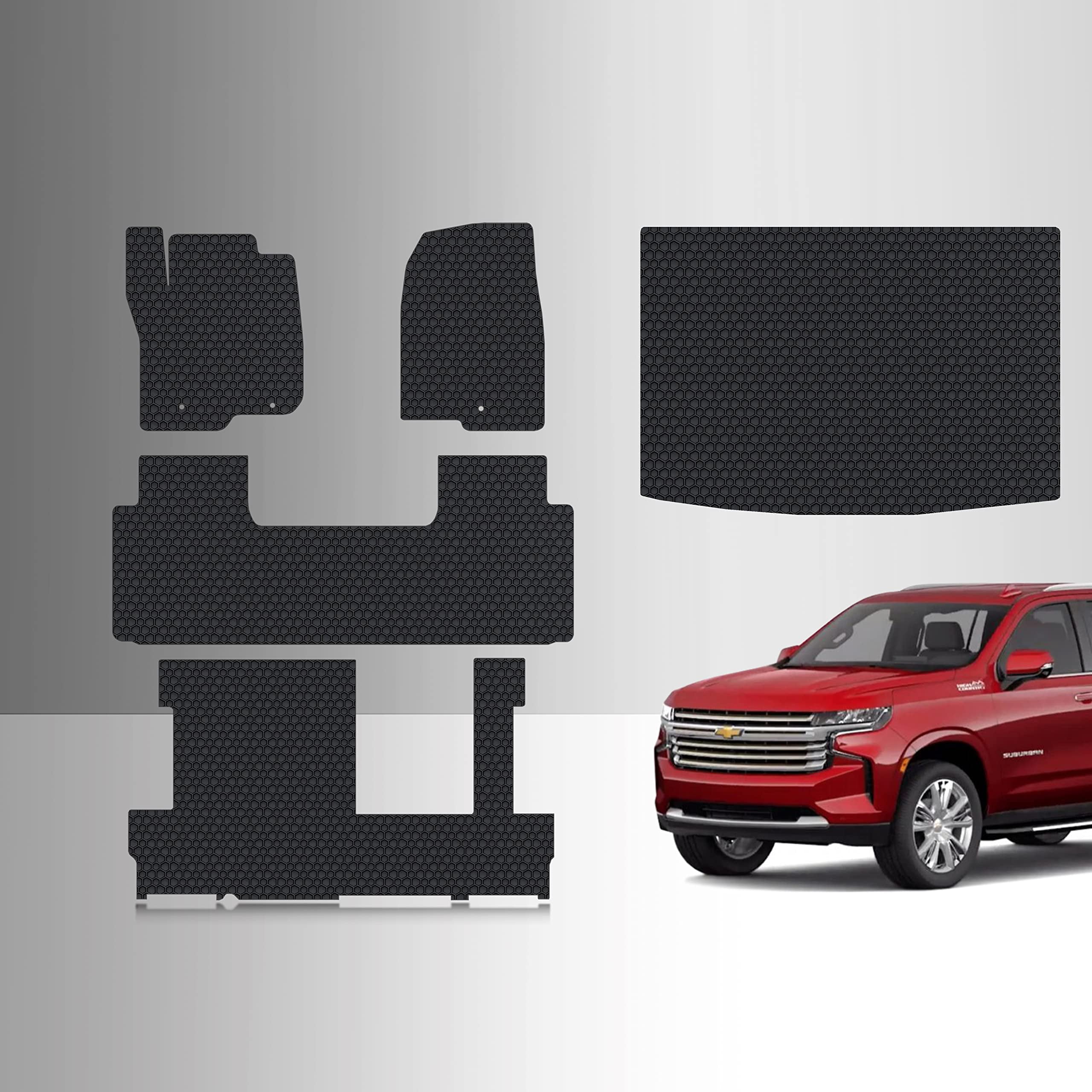 ToughPRO Front + 2nd Row + 3rd Row + Trunk Mats Compatible with ...