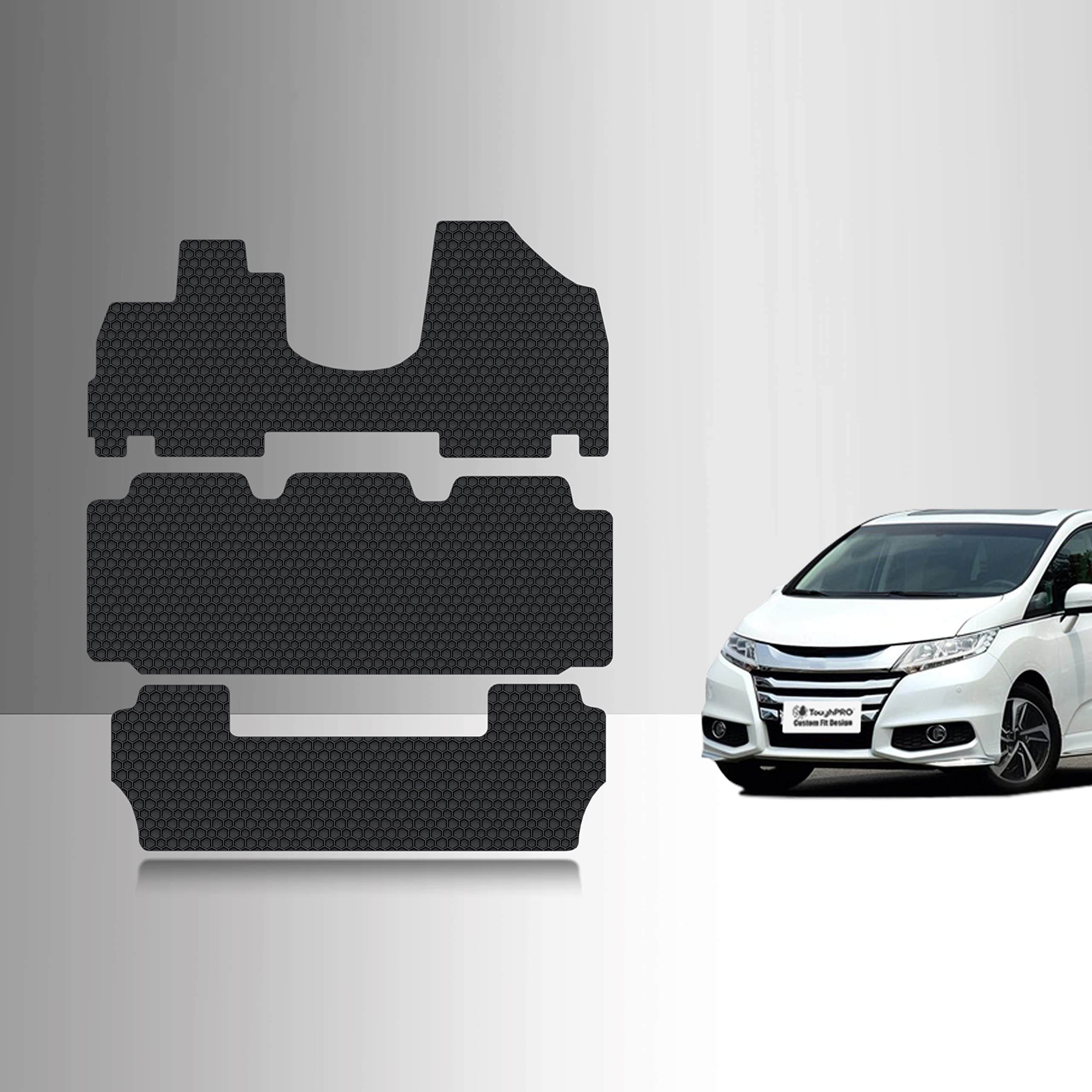 ToughPRO Front + 3rd Row Mats Compatible with Honda Odyssey 2014 8 ...