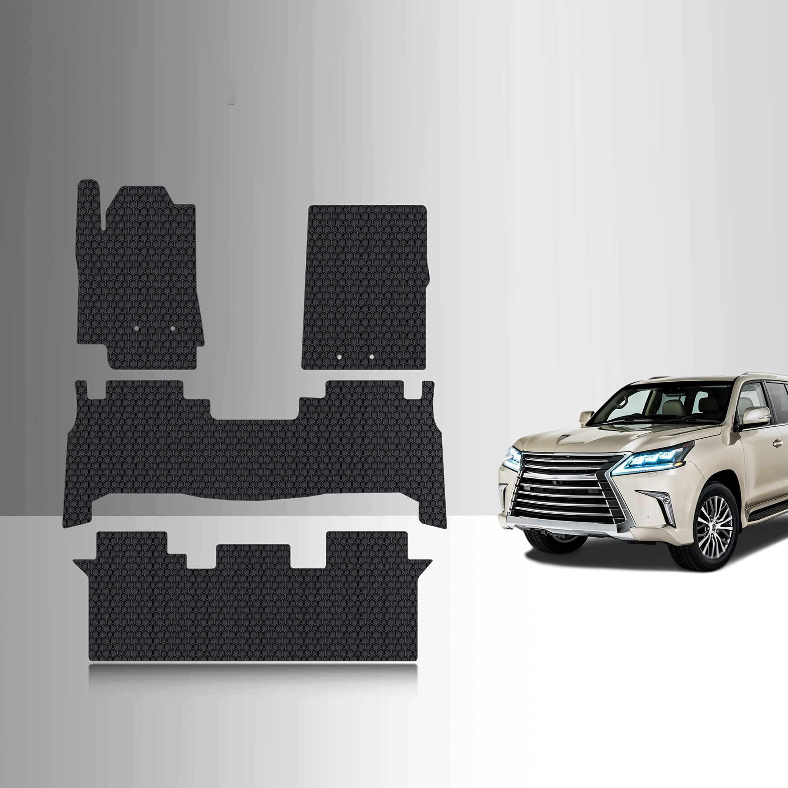ToughPRO Front + 3rd Row Mats Compatible with Lexus LX570 2020 - All ...