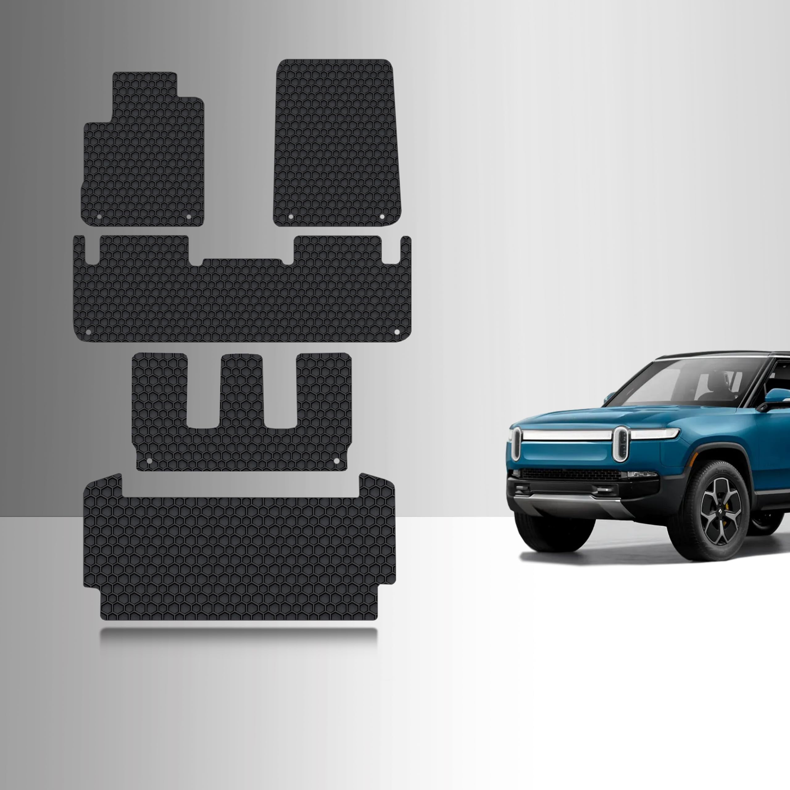 ToughPRO Front + 3rd Row + Trunk Mats Compatible with Rivian R1S 2024 ...