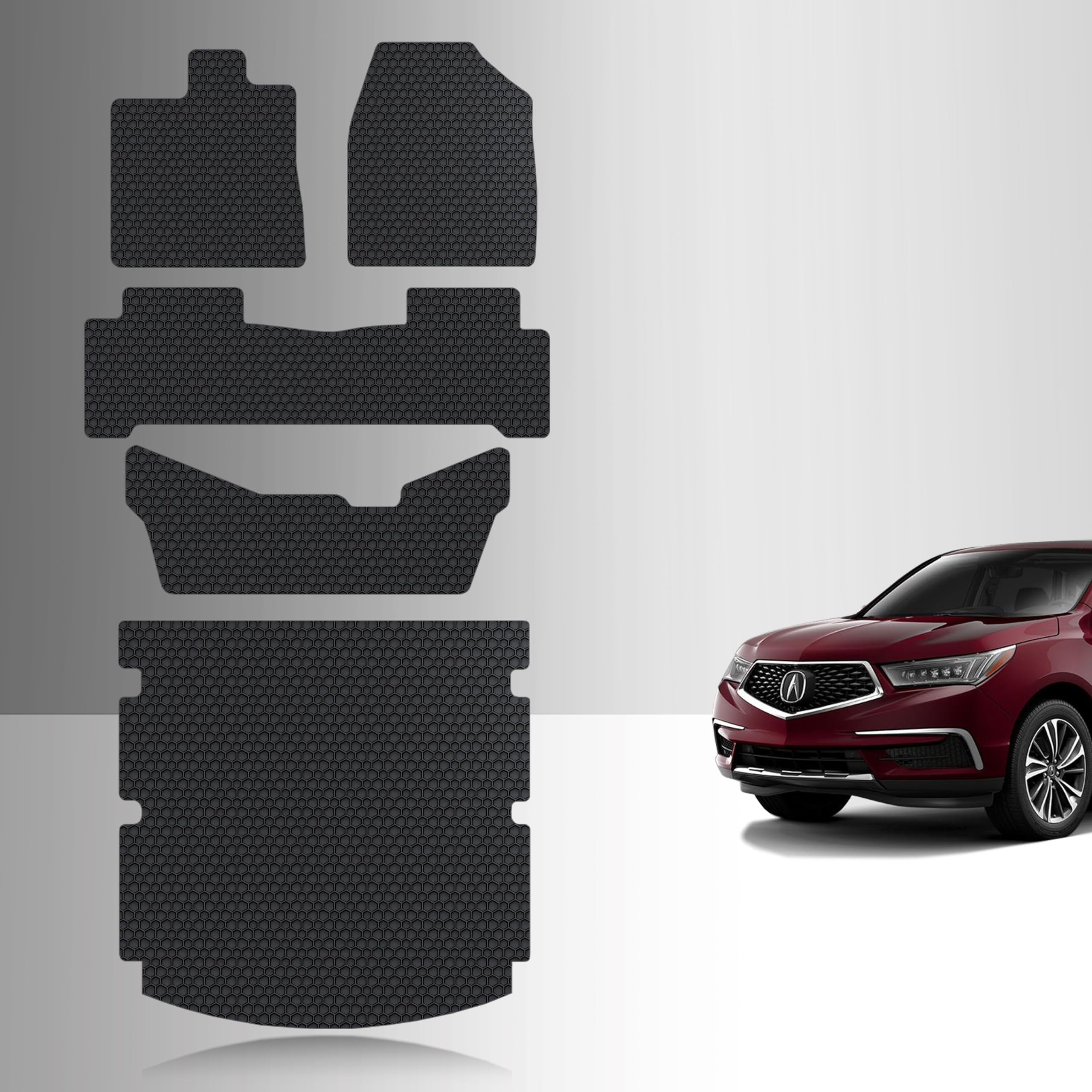 ToughPRO Full Set + 3rd Row + Trunk Mats Compatible with Acura MDX 2019 ...