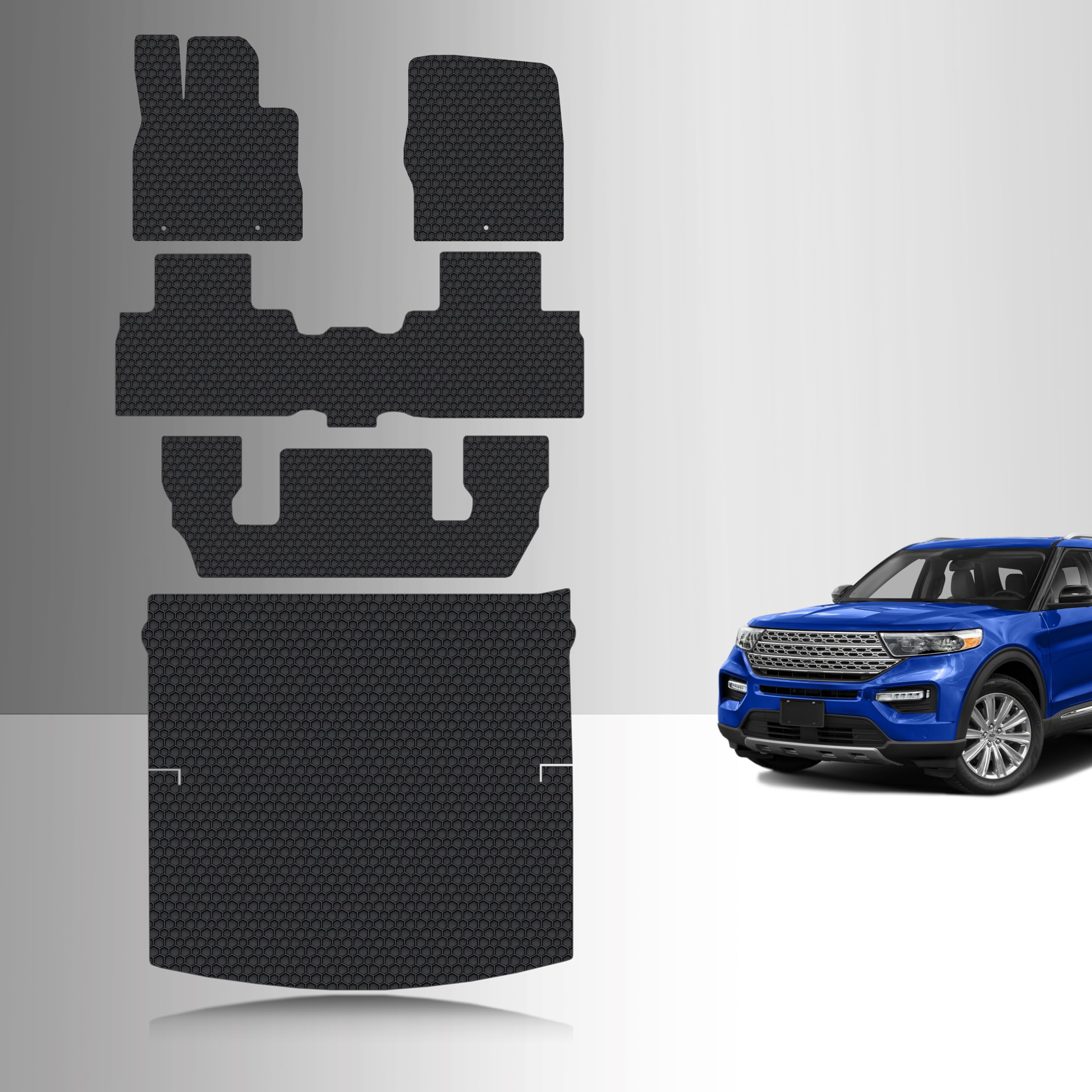 ToughPRO Full Set + 3rd Row + Trunk Mats Compatible with Ford Explorer ...