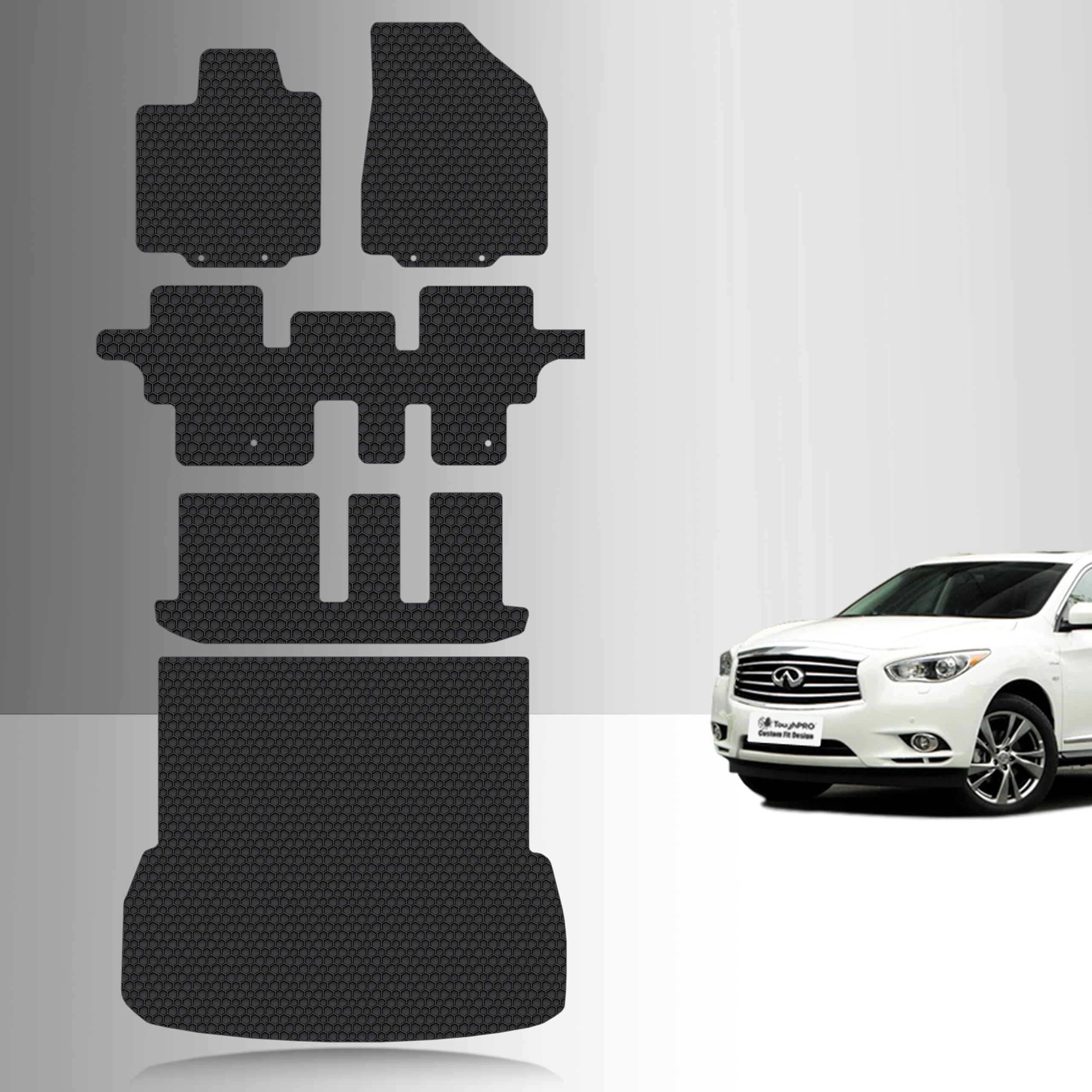 ToughPRO Full Set + 3rd Row + Trunk Mats Compatible with Infiniti QX60 ...