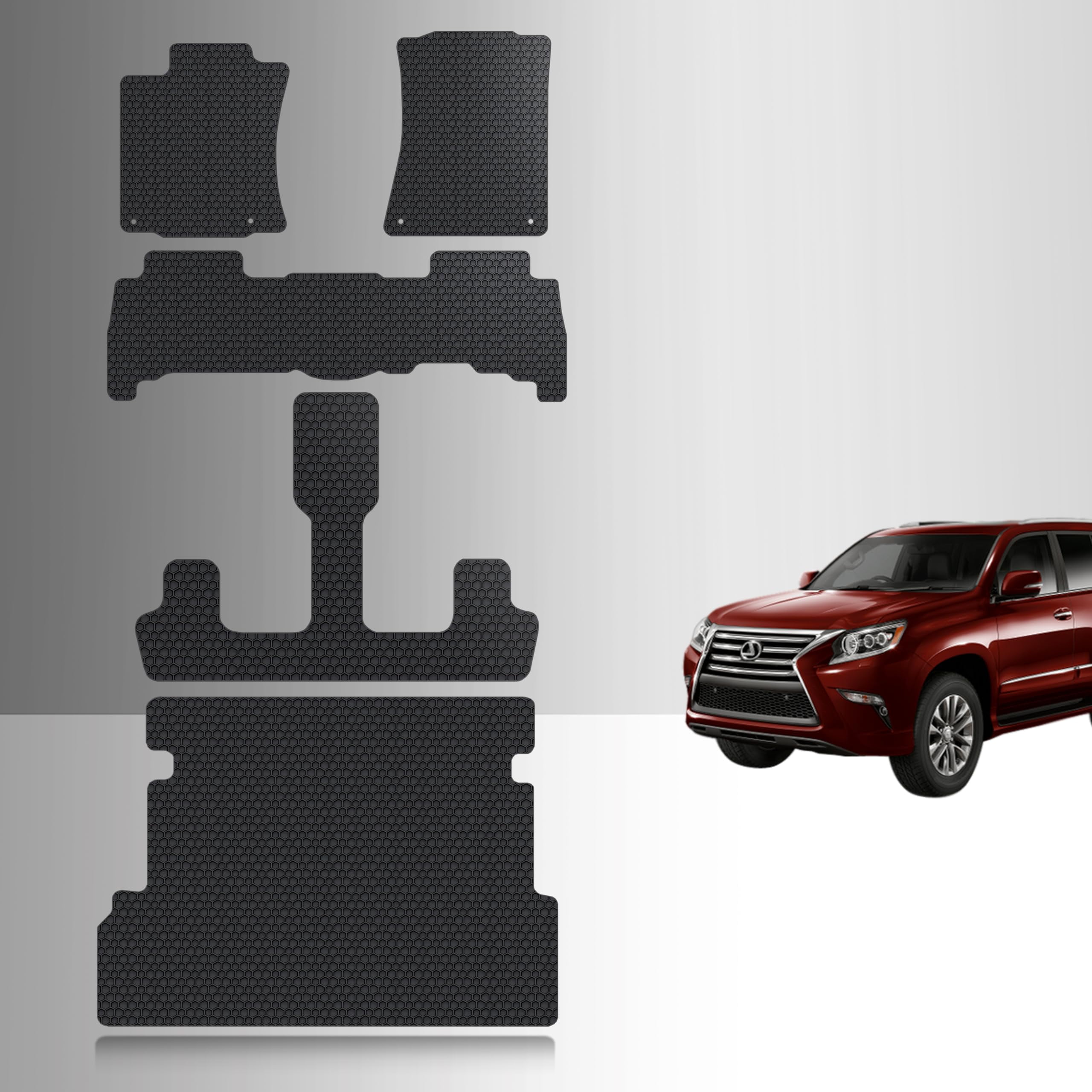ToughPRO Full Set + 3rd Row + Trunk Mats Compatible with Lexus GX460 ...
