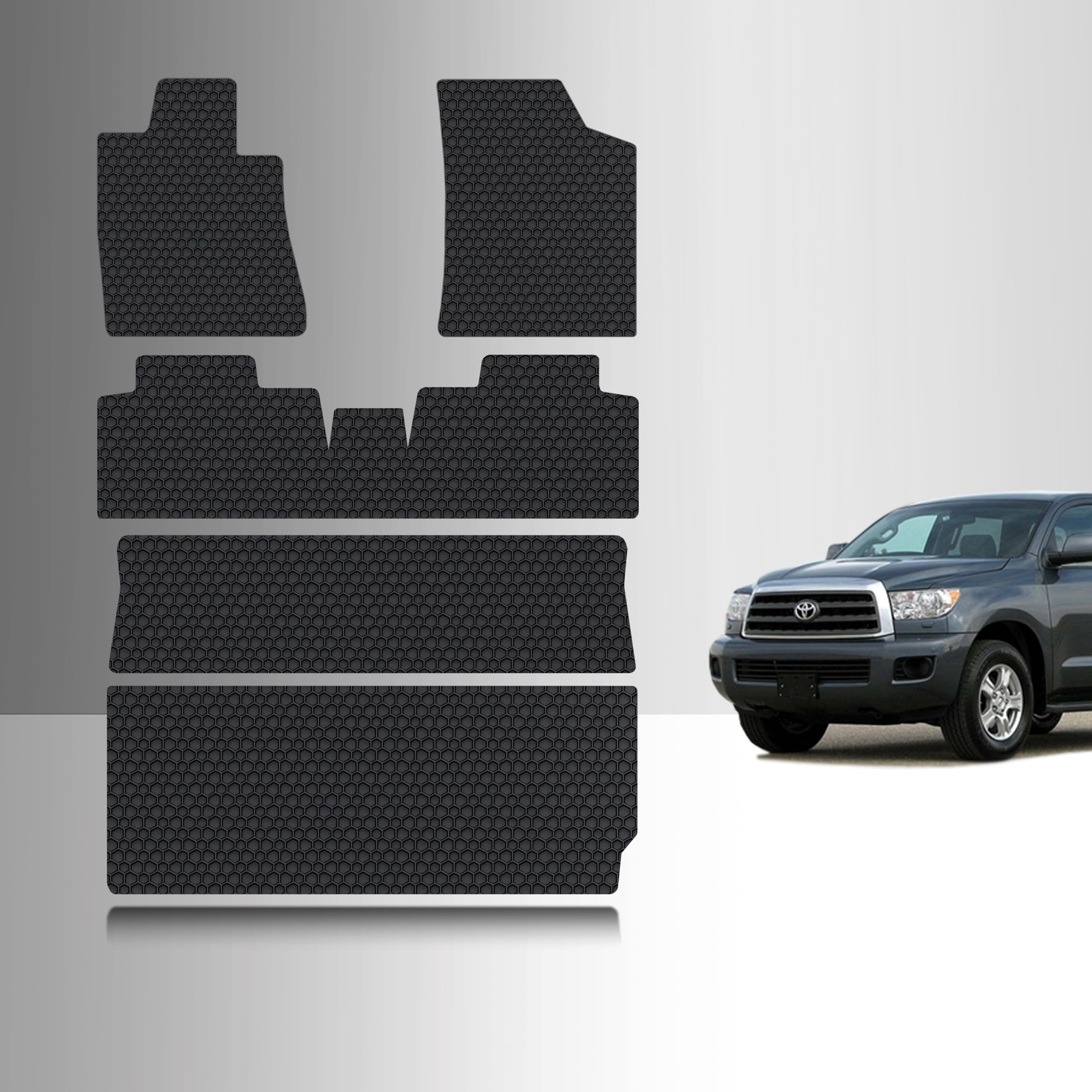 ToughPRO Full Set + 3rd Row + Trunk Mats Compatible with Toyota Sequoia ...