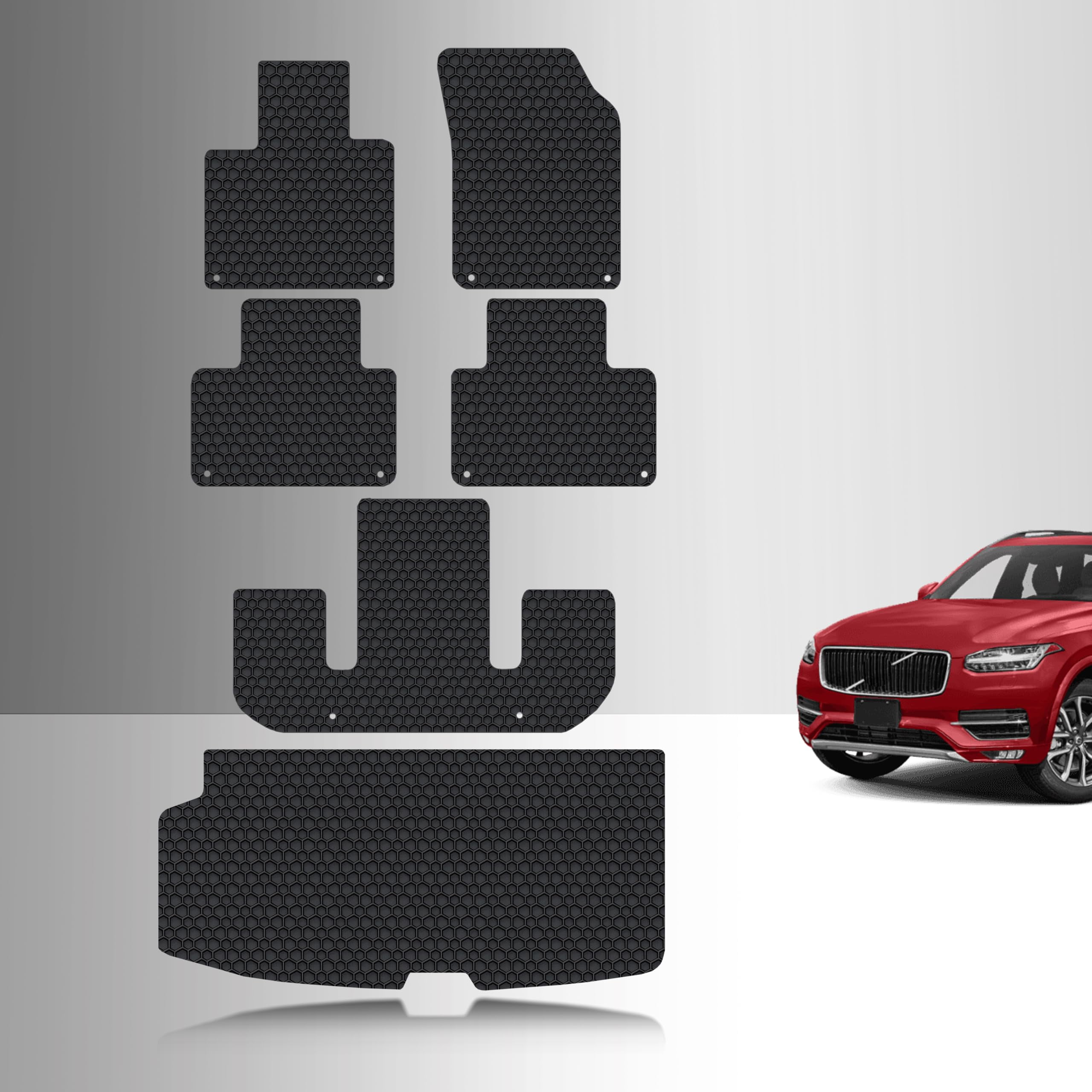 ToughPRO Full Set + 3rd Row + Trunk Mats Compatible with Volvo XC90 ...