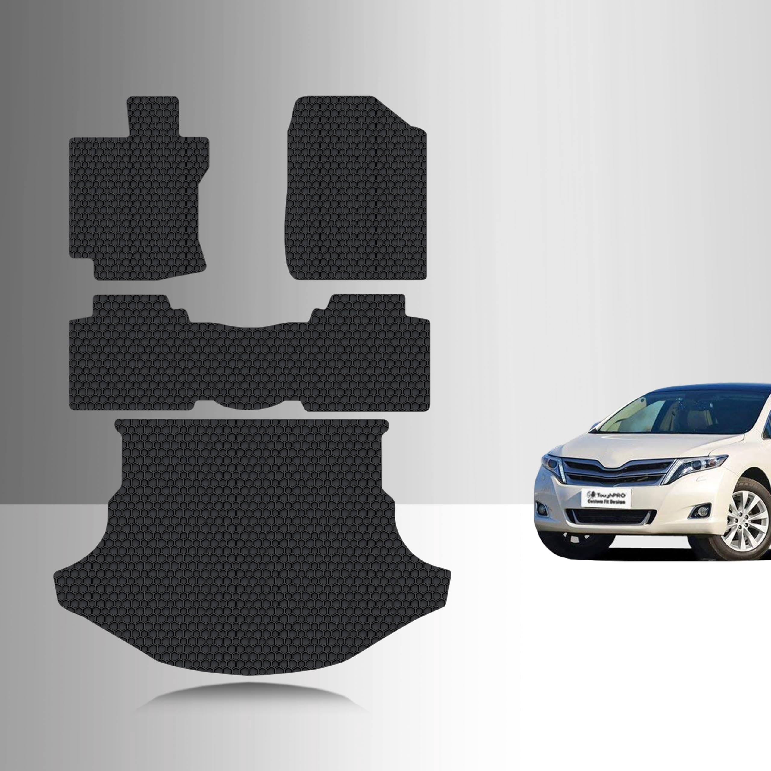 ToughPRO Full Set + Trunk Mats Compatible with Toyota Venza 2010 - All ...