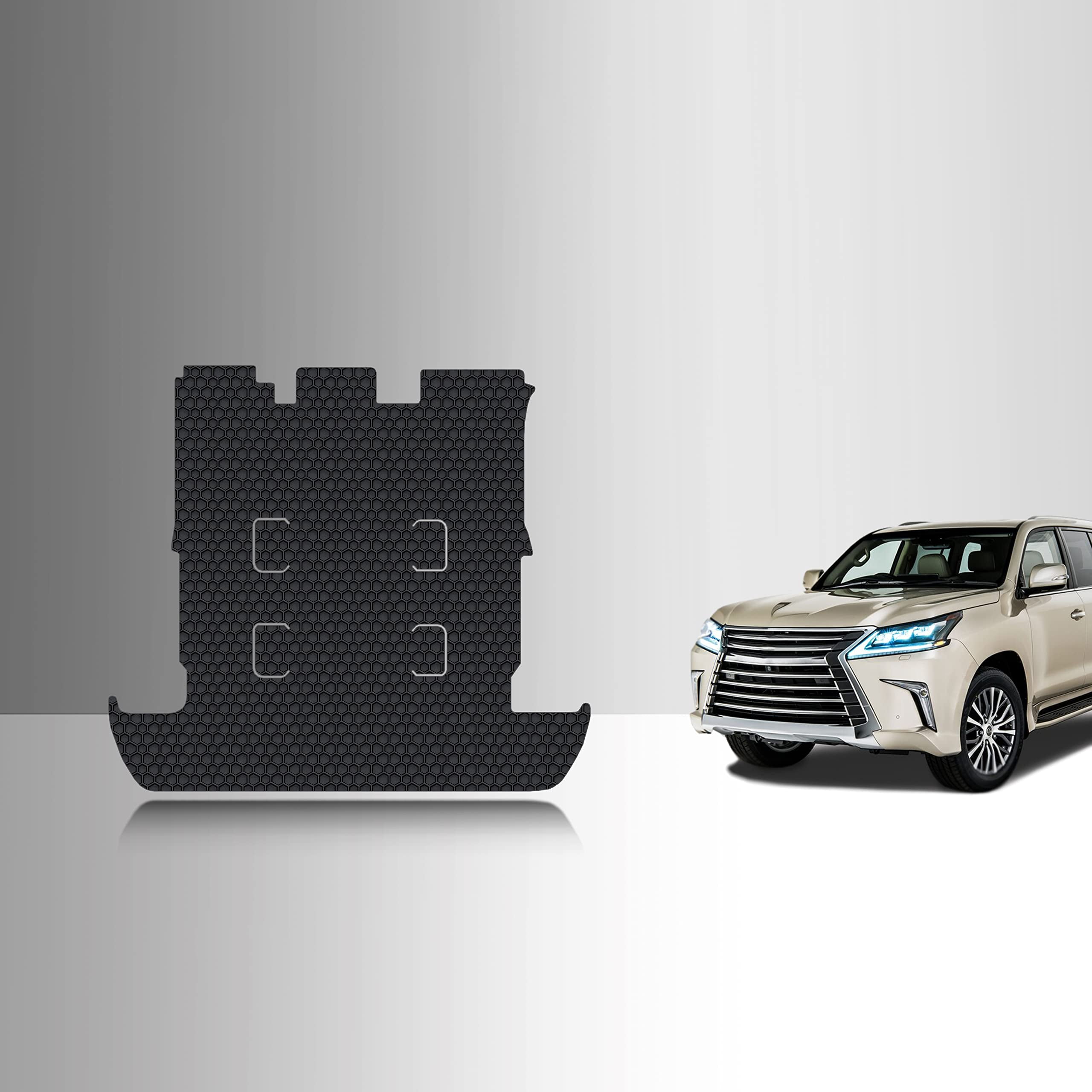 ToughPRO Trunk Mat Compatible with Lexus LX570 2013 7 Seater with Rail ...