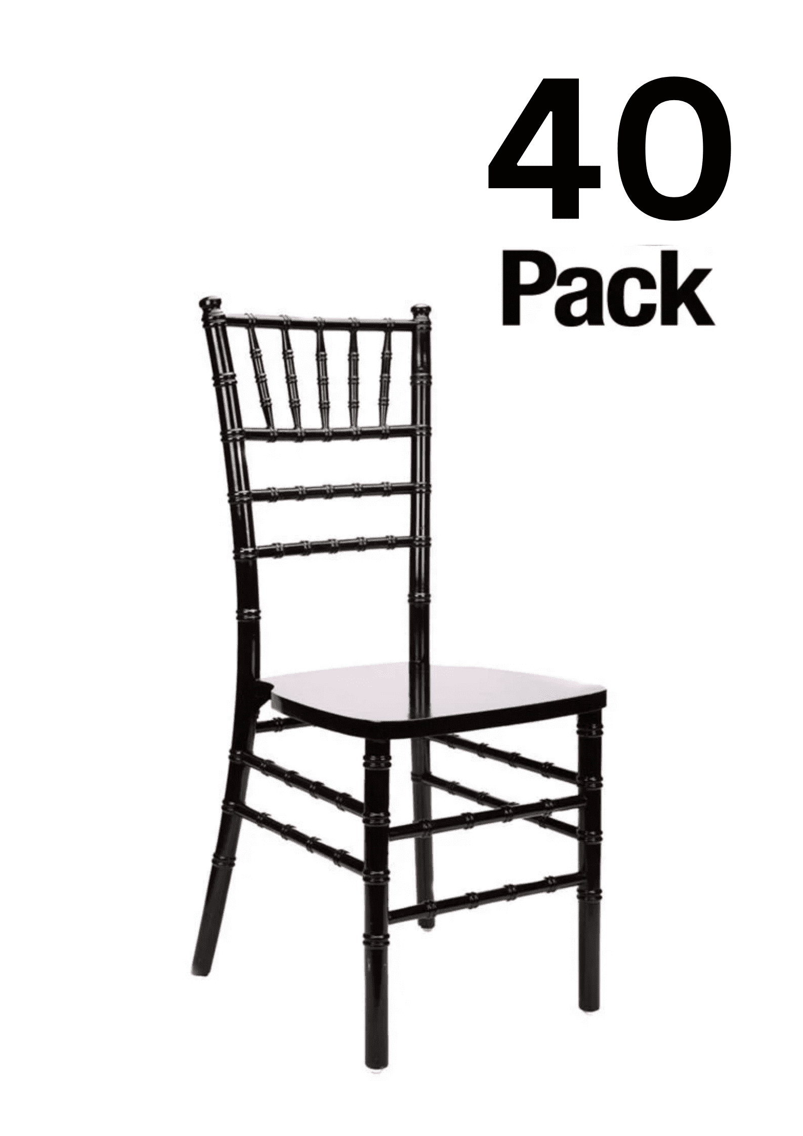 Black ToughWood Chiavari Chair, 40 Chair Bundle by Chivari, Fully Assembled - Walmart.com