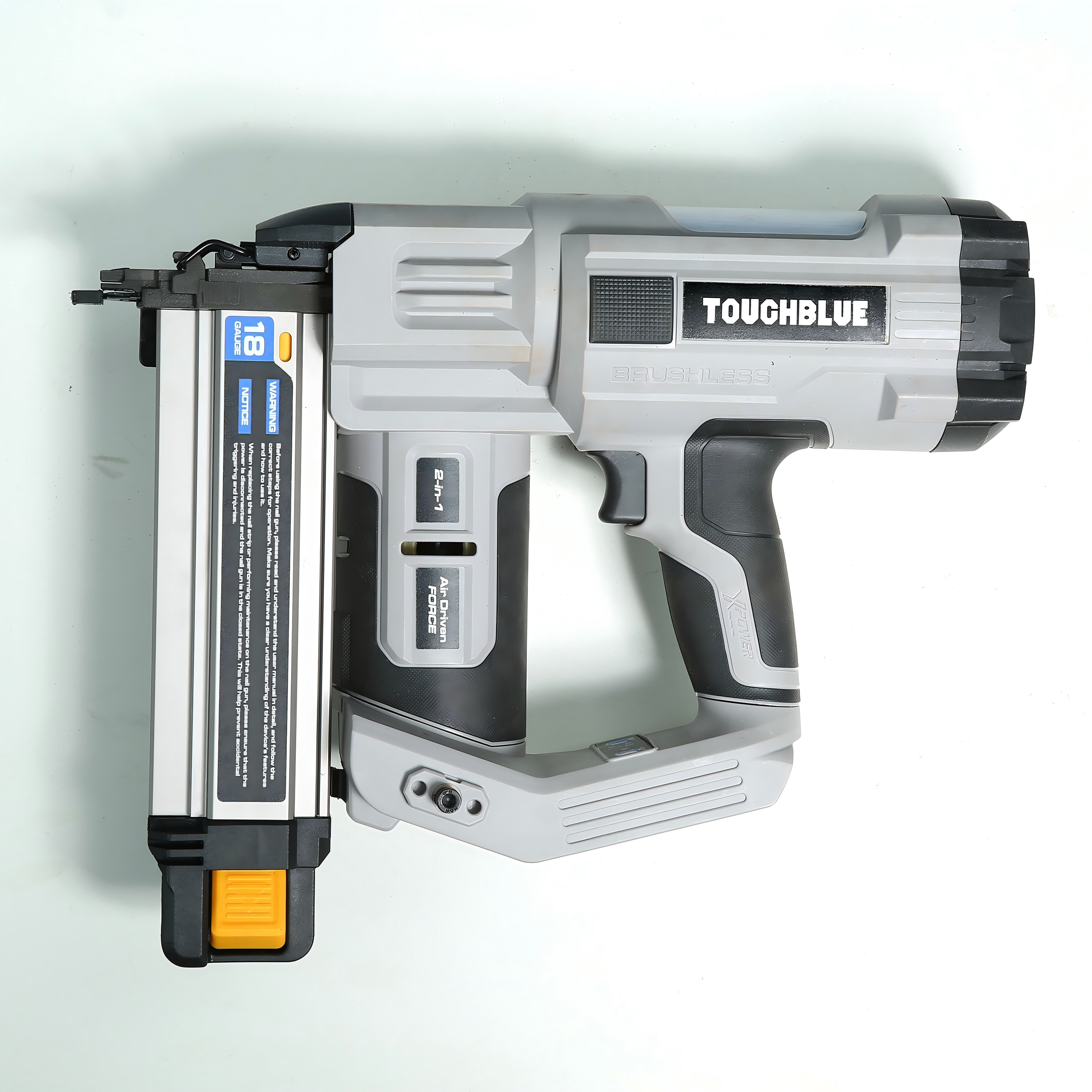 Toughblue Cordless Nail Gun Battery Powered, 20V Brad Nailer 18 Gauge 2 ...