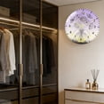 Toughened Glass Wall Clock with Botanical Sketch Art Silent Movement ...