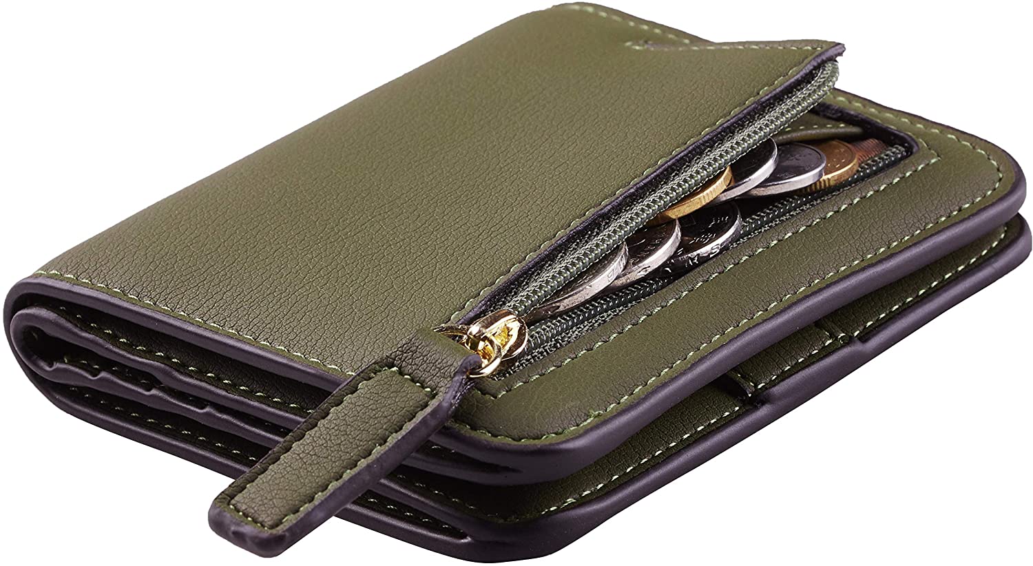 Toughergun Womens Rfid Blocking Small Compact Bifold Luxury Genuine ...