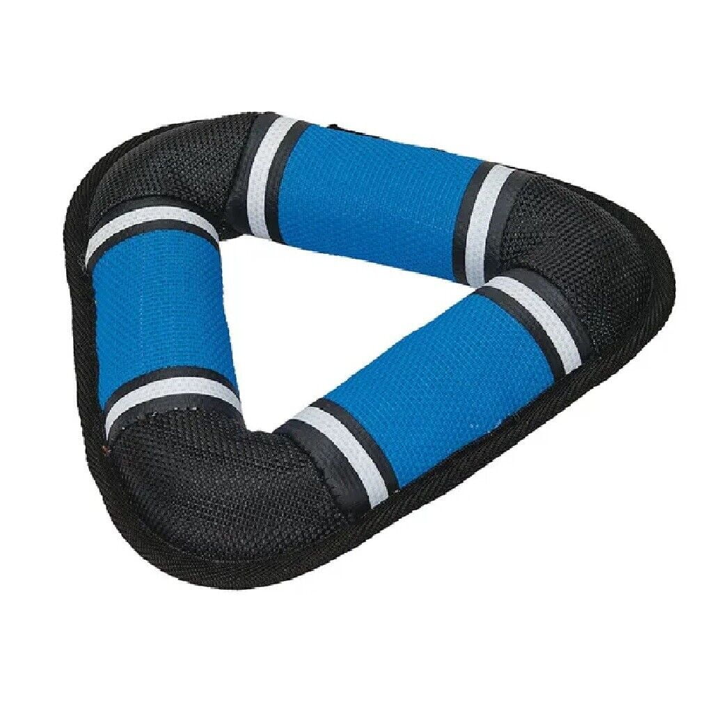 Toughstructurable Toss Dog Toy Blue Durable Float Fun Canvas Chewer Waterplay (Triangle ...