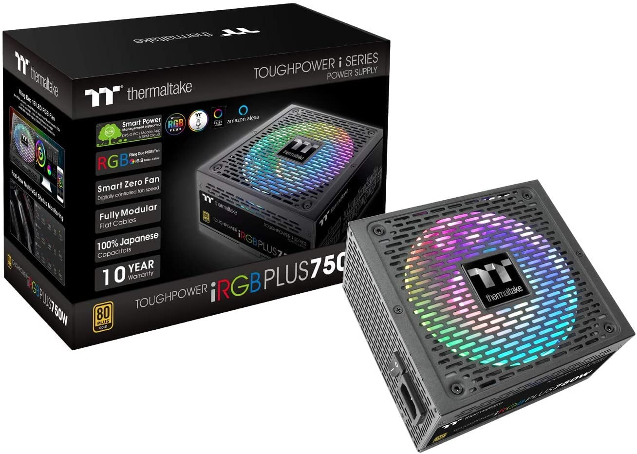 Tougower iRGB Plus 750W 80+ Gold SLI/Crossfire Ready RGB LED ATX12V V2 ...