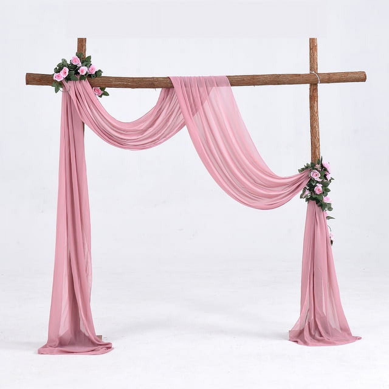 Touiyu 1 wedding gauze Chiffon DIY wedding arch curtain transparent ...