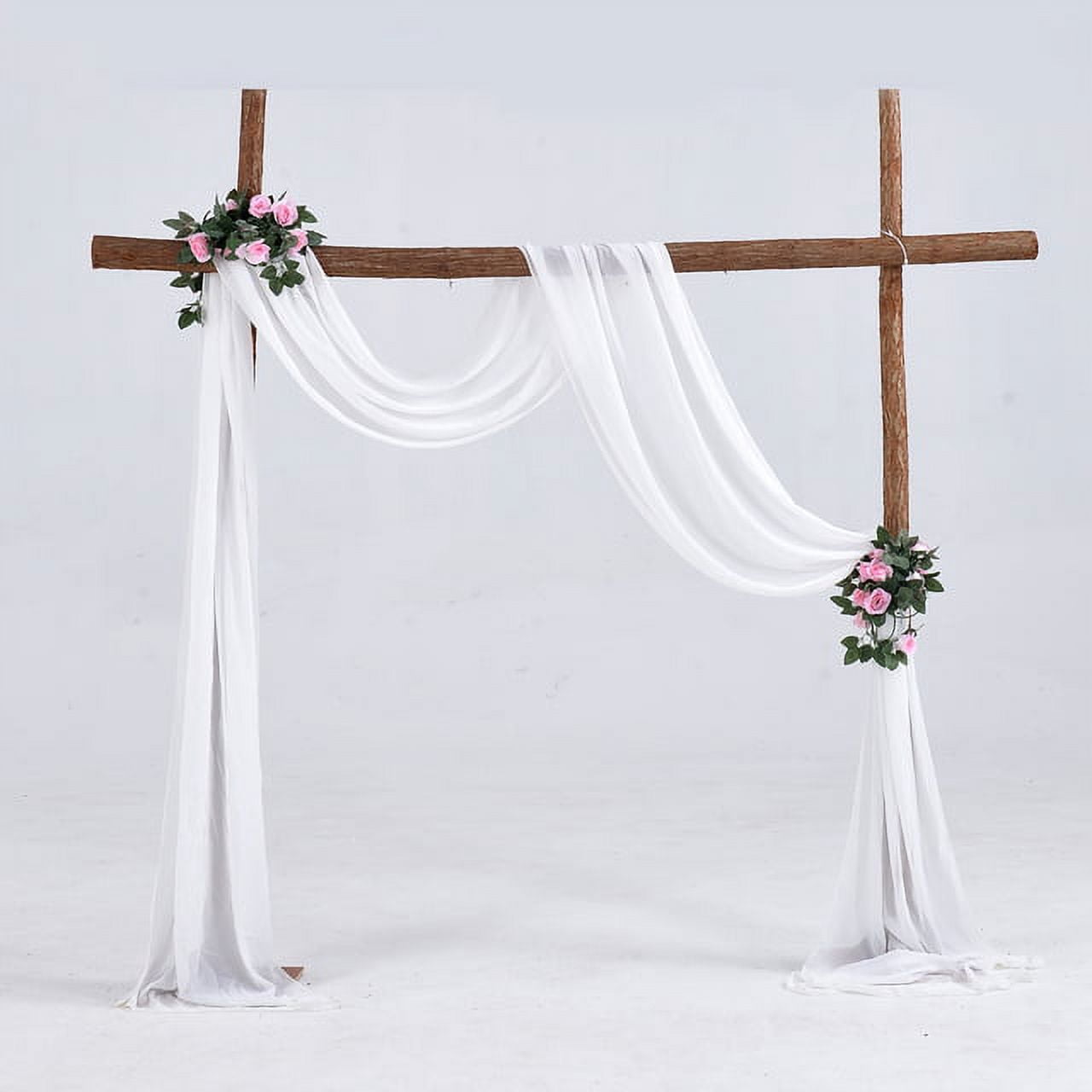 Touiyu 1 wedding gauze Chiffon DIY wedding arch curtain transparent ...